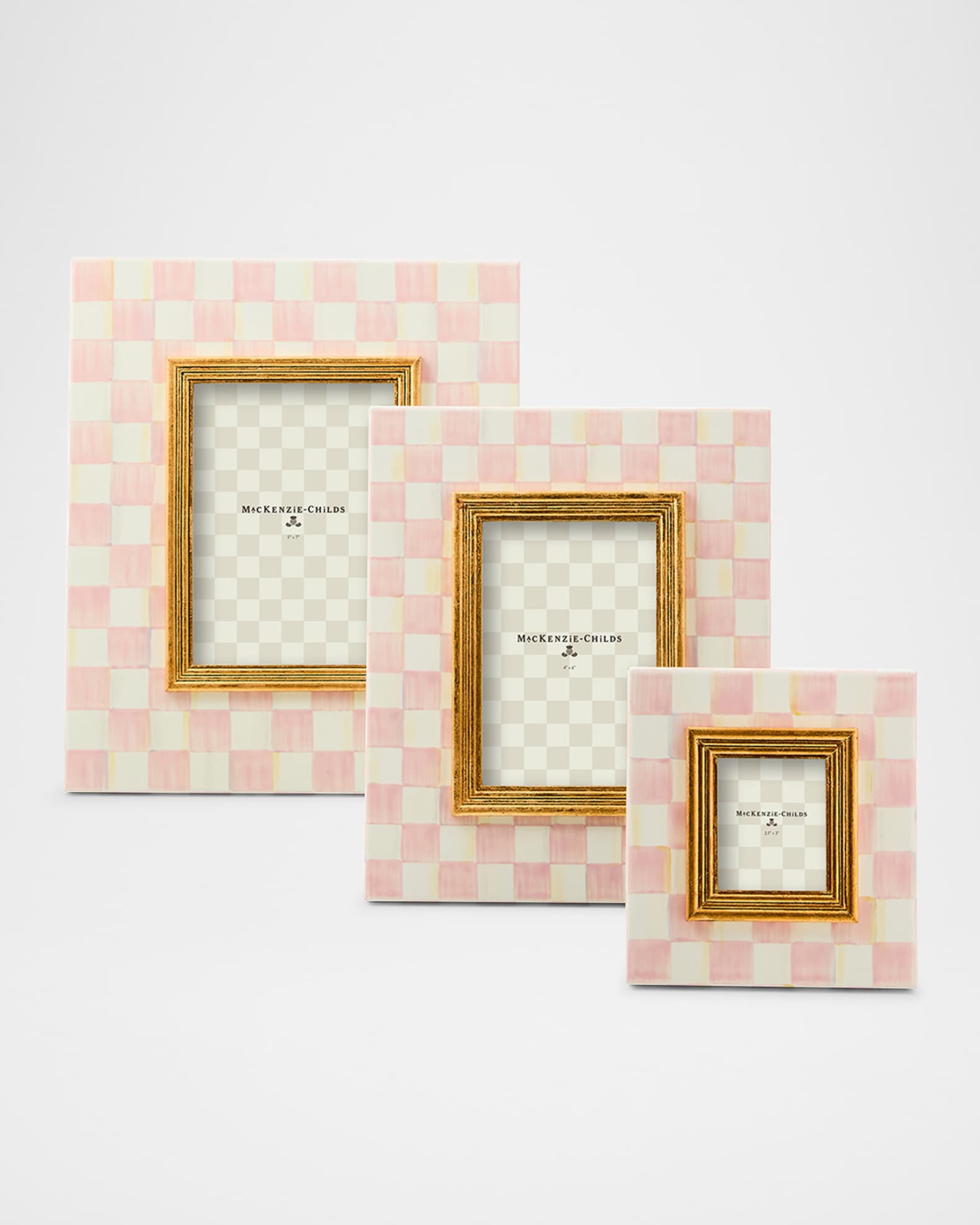 MacKenzie-Childs Rosy Check Picture Frame, 4" x 6" | Neiman Marcus