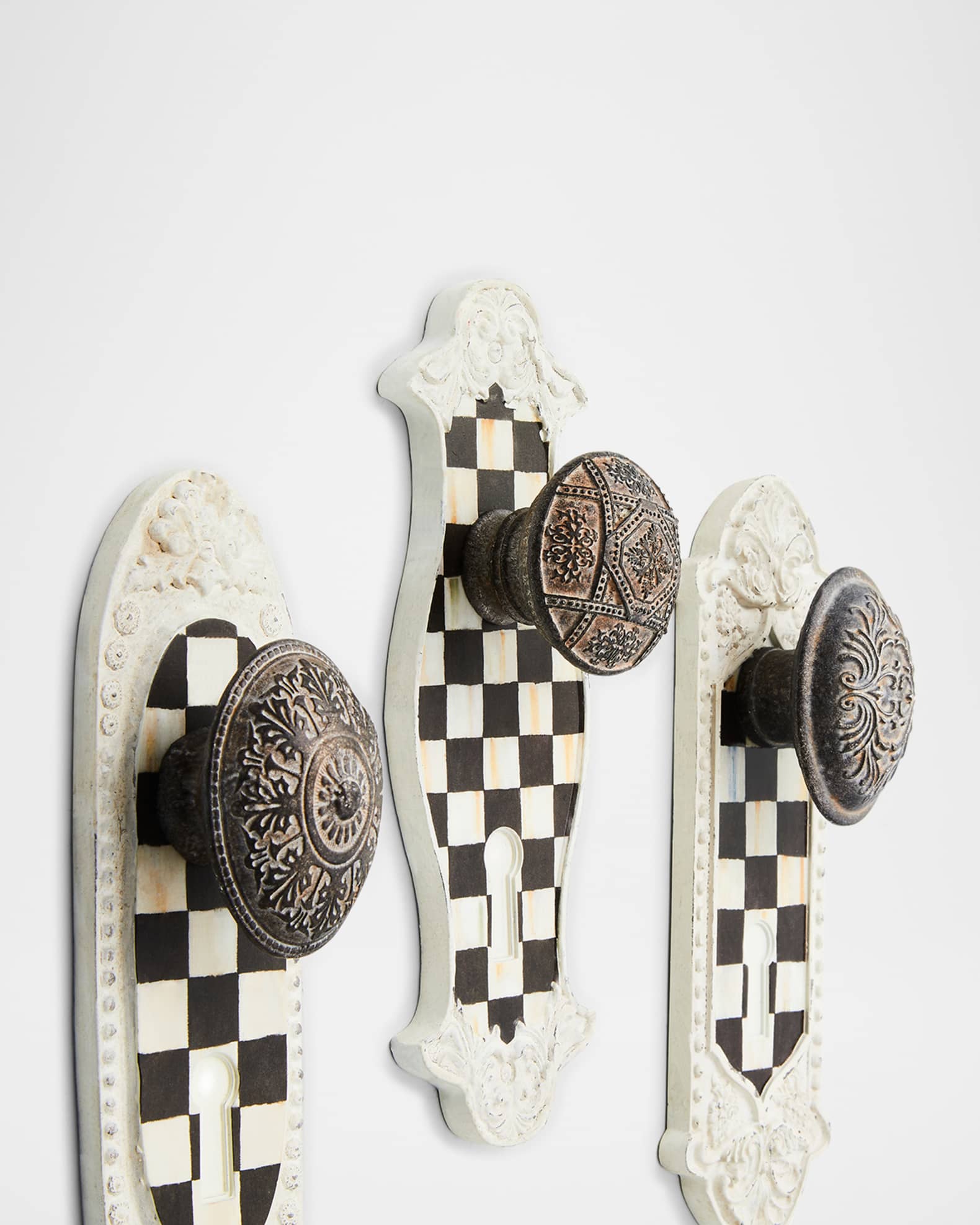 MacKenzie-Childs Courtly Door Knob Hooks, Set of 3 | Neiman Marcus