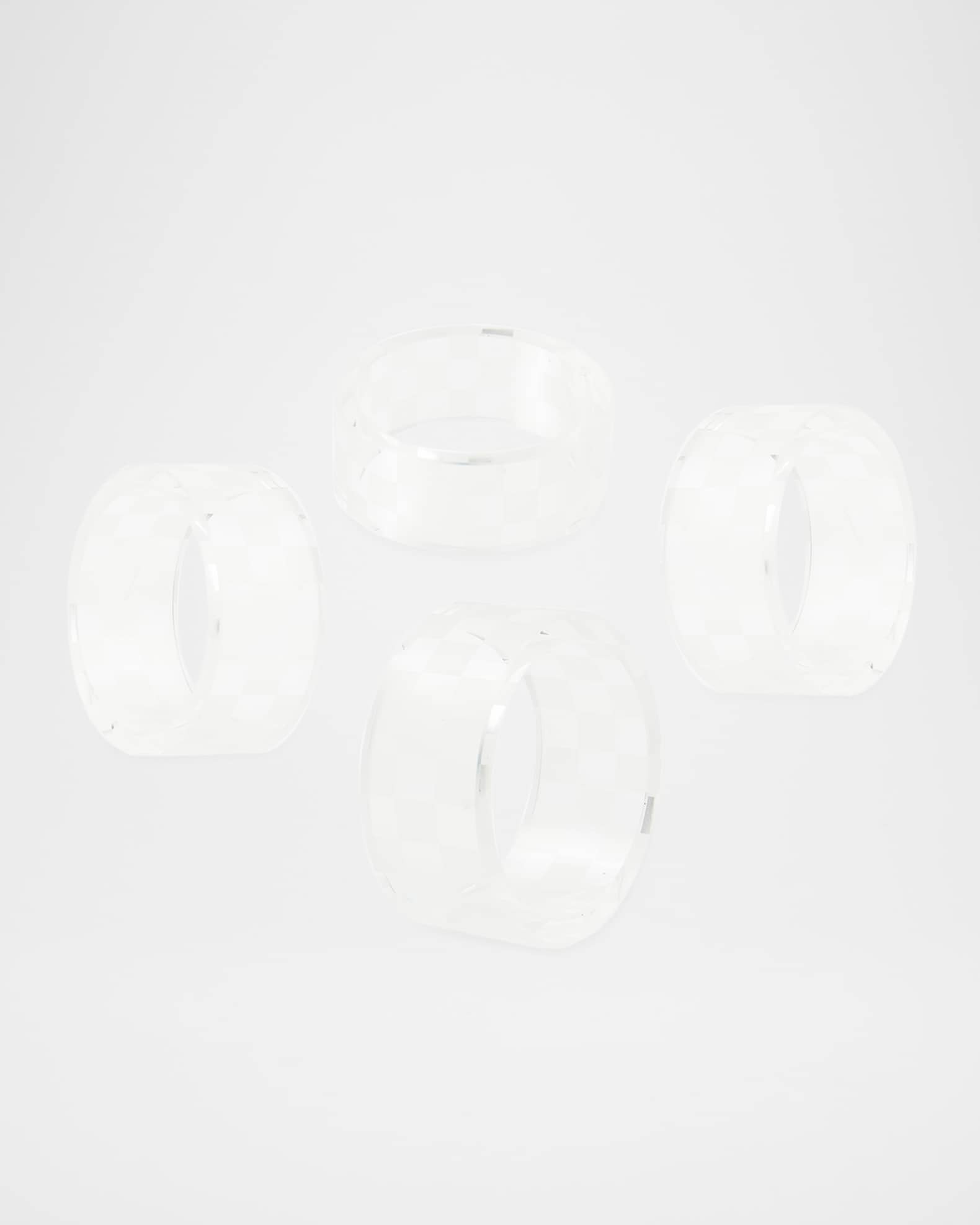 MacKenzie-Childs Clear Check Napkin Ring Set of 4 | Neiman Marcus