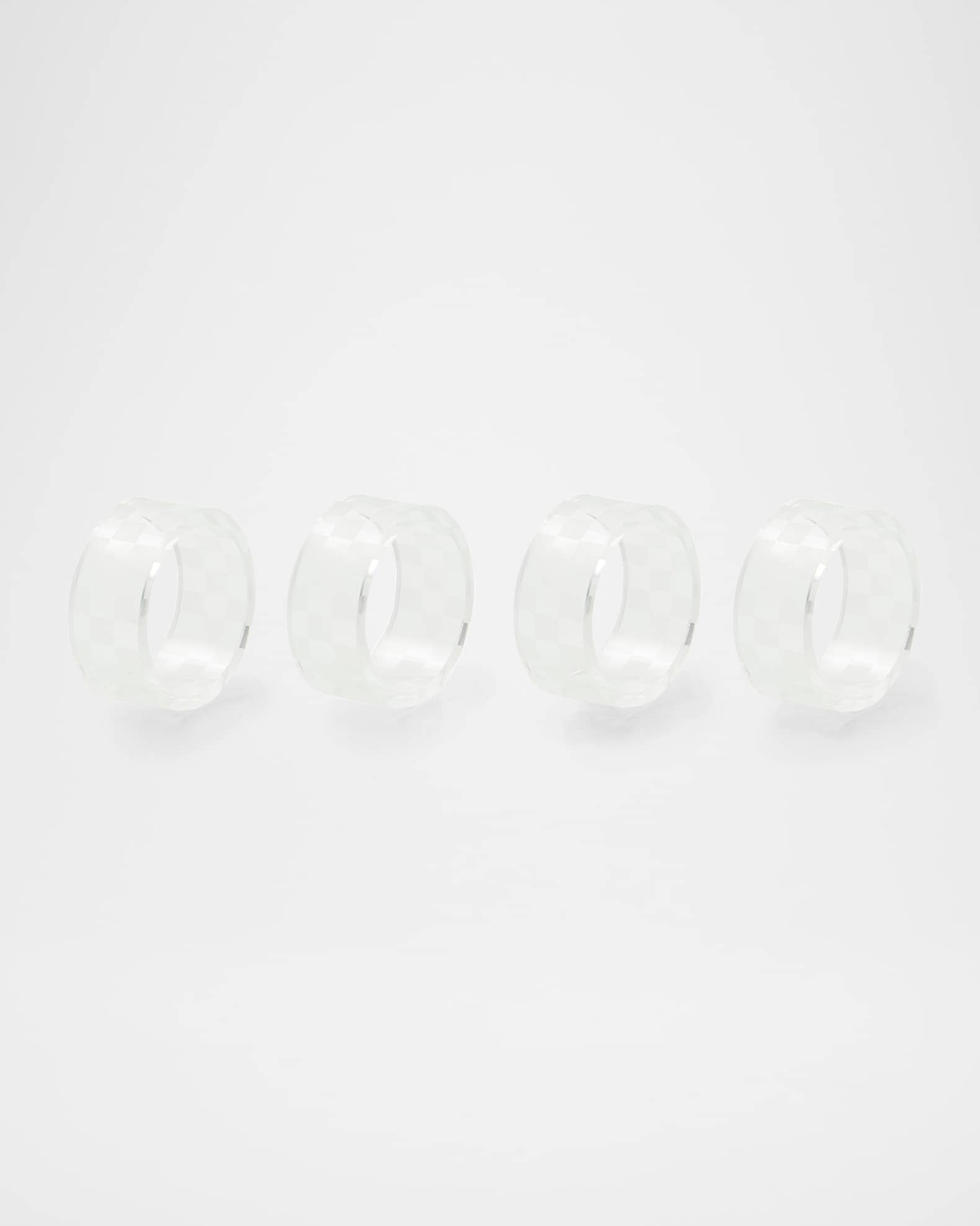 MacKenzie-Childs Clear Check Napkin Ring Set of 4 | Neiman Marcus