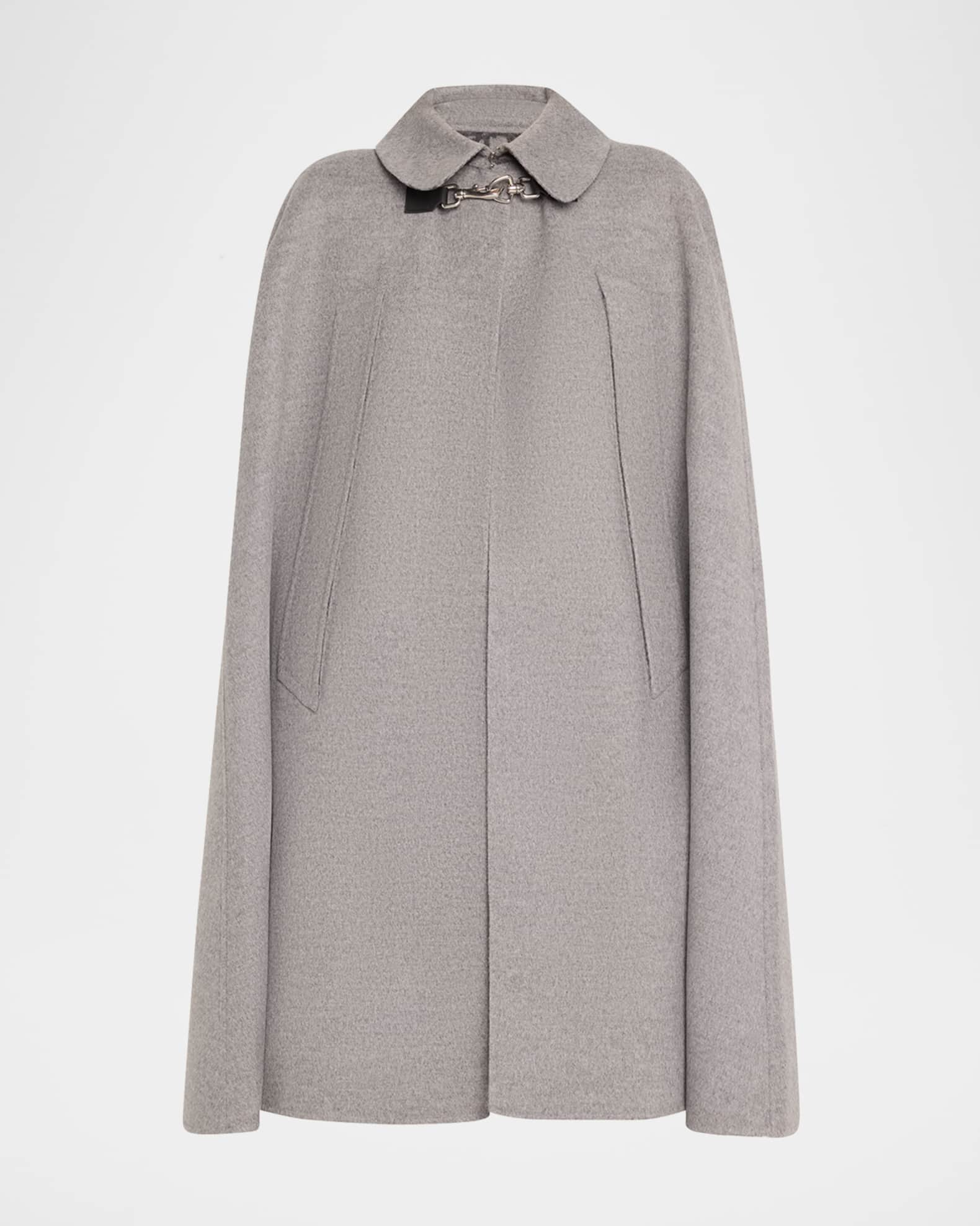 Burberry Clasp Closure Wool Cashmere Cape | Neiman Marcus