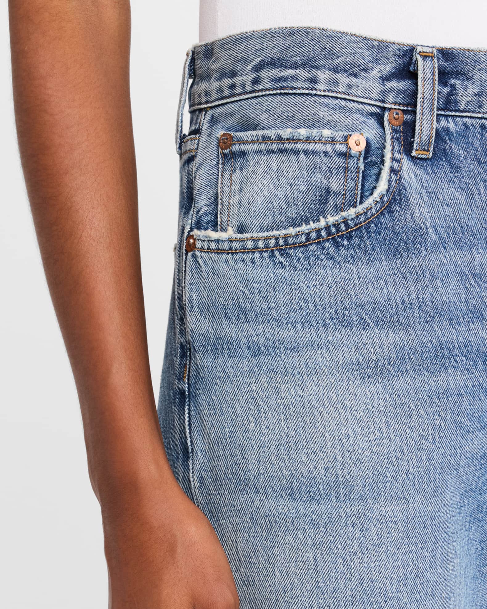 AGOLDE Fran Cuffed Easy Straight Jeans | Neiman Marcus