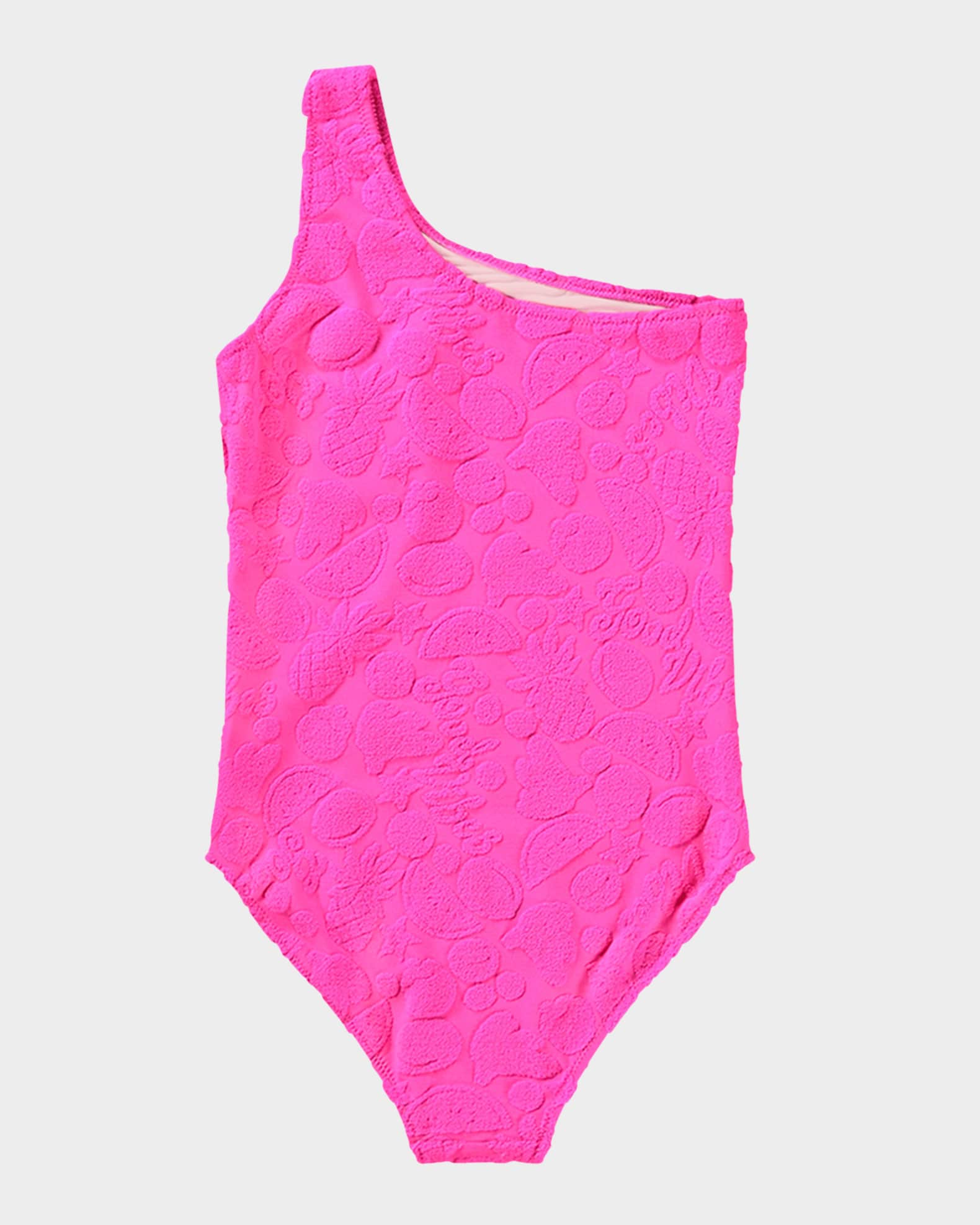 Molo Girl's Nai One-Shoulder One-Piece Swimsuit, Size 8-14 | Neiman Marcus