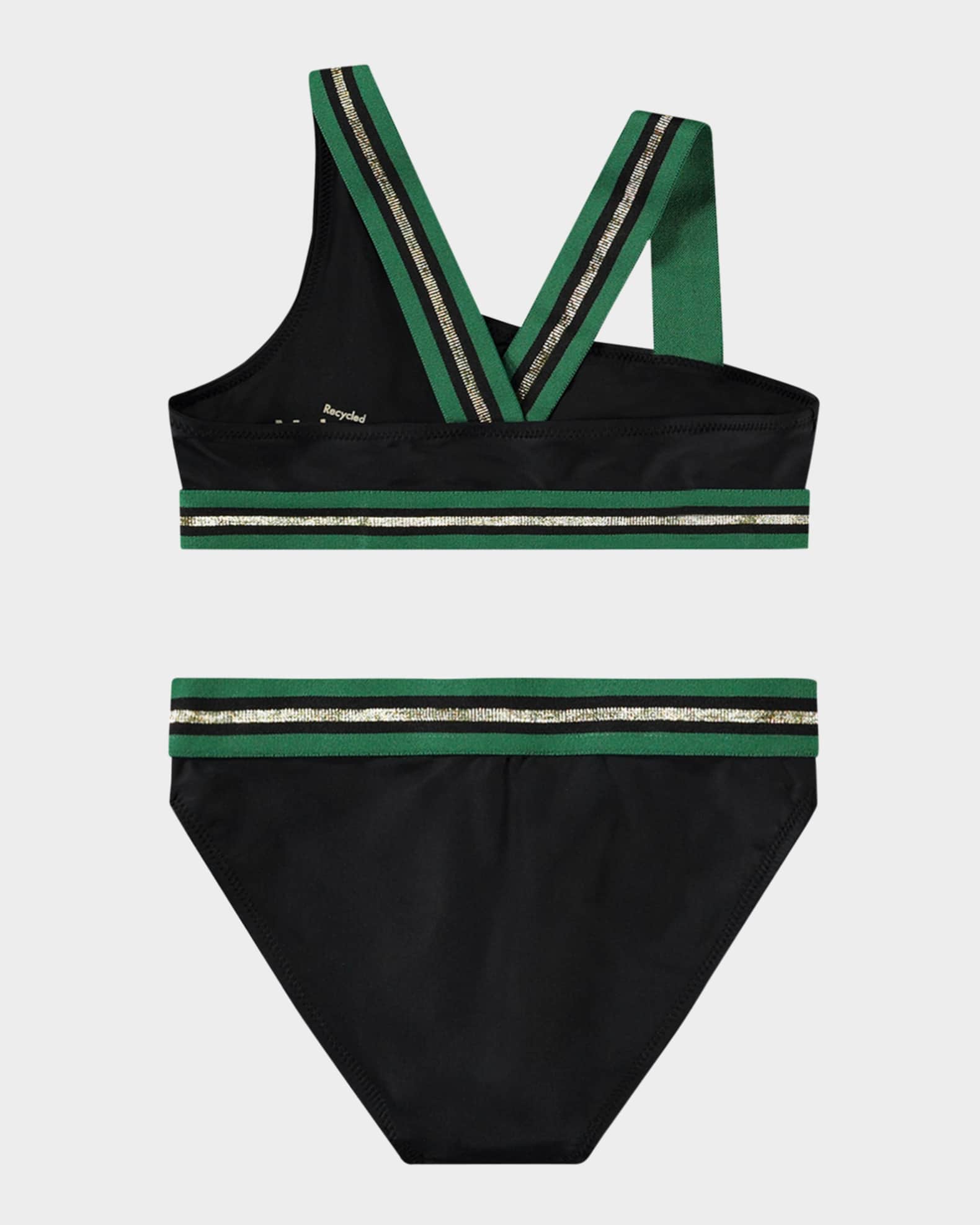 Molo Girl's Nicola Asymmetric Two-Piece Swimsuit, Size 3T-6 | Neiman Marcus
