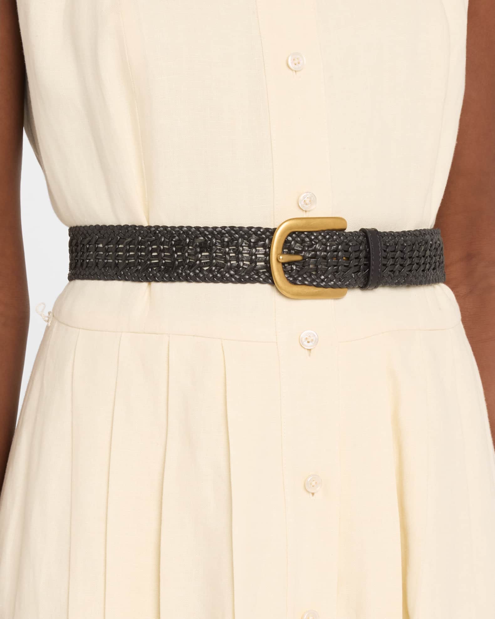 Gabriela Hearst Sam Woven Leather Belt | Neiman Marcus