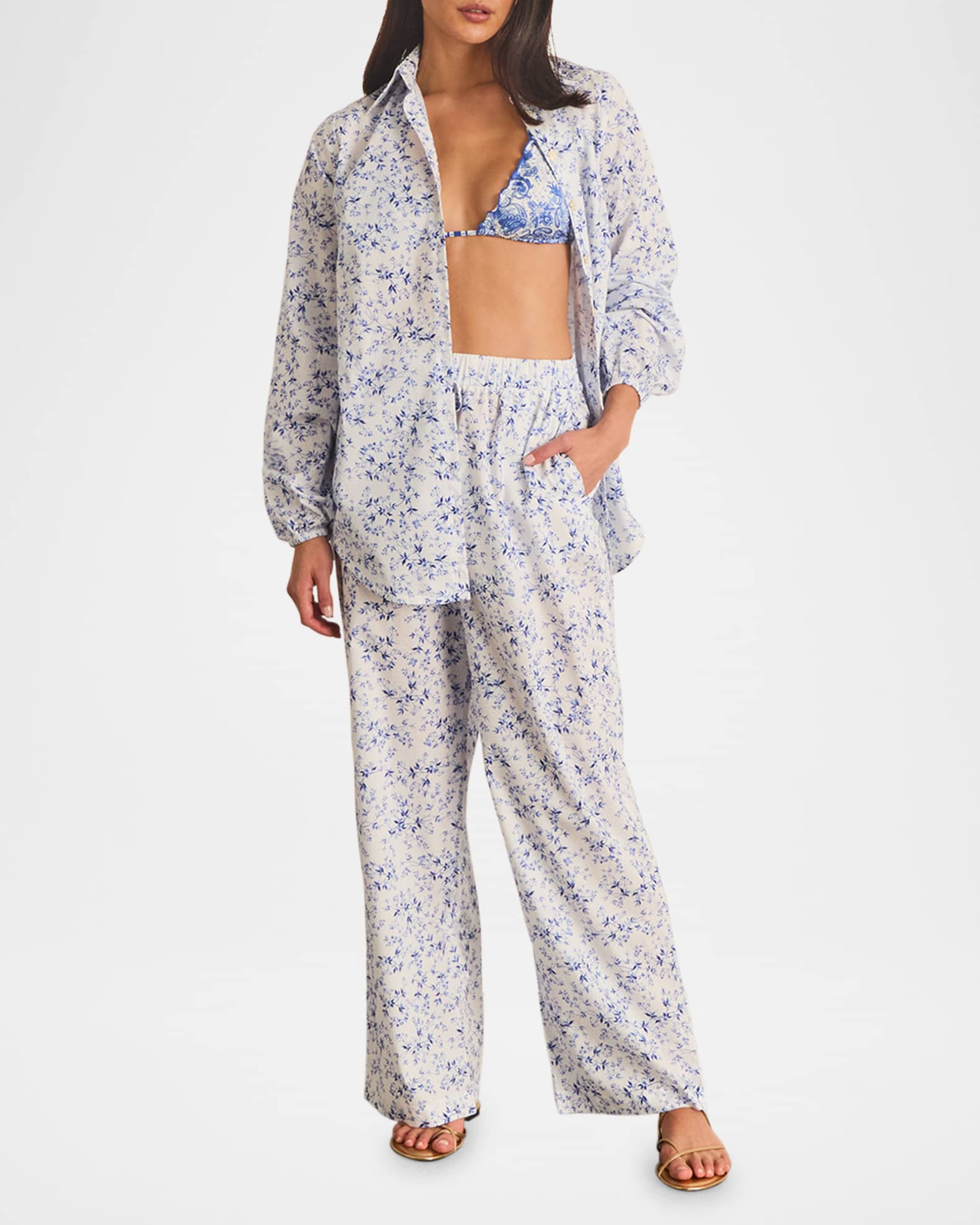 Aqua Blu Australia Linen Resort Pants | Neiman Marcus