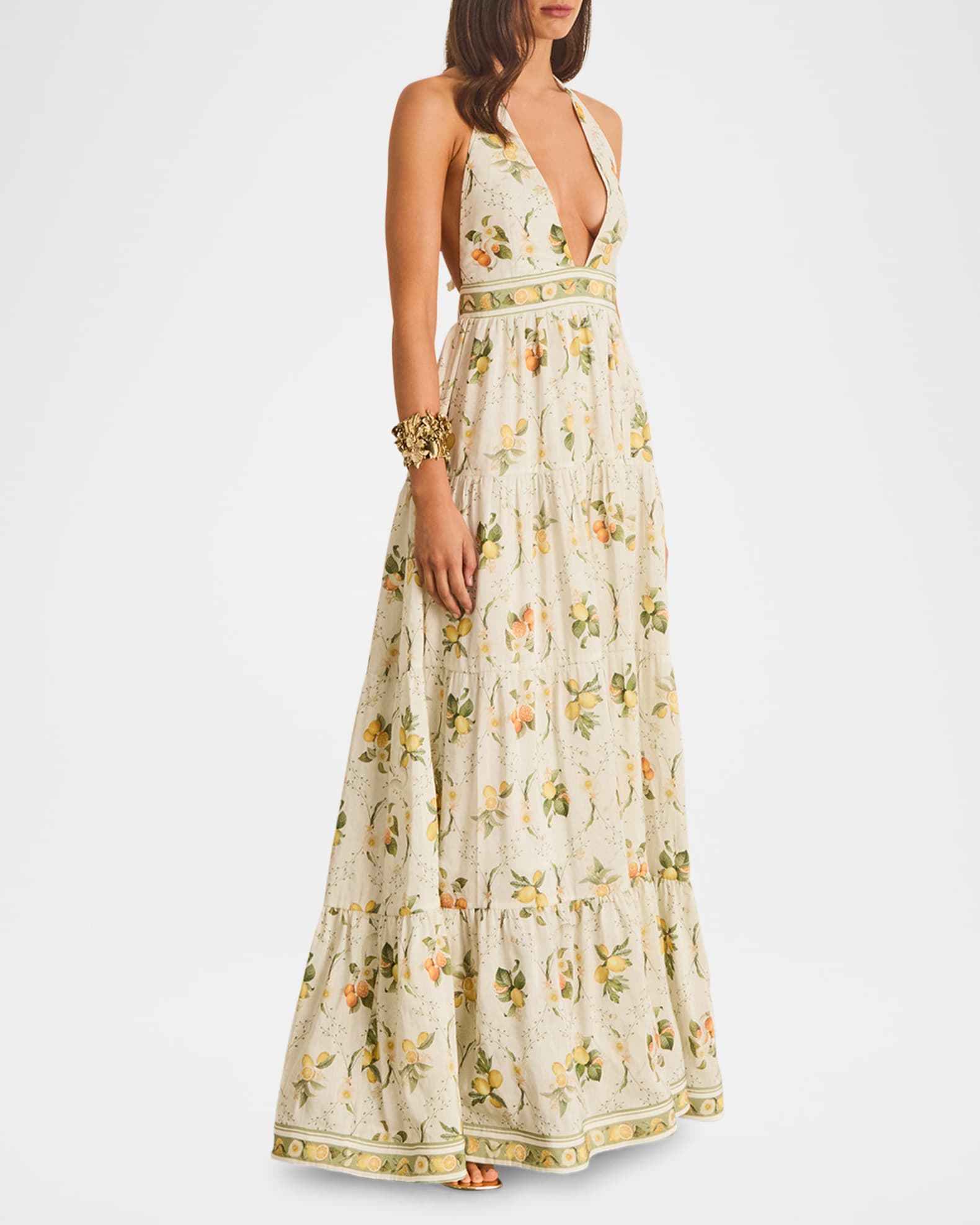 Aqua Blu Australia Jacinta Backless Halter Maxi Dress | Neiman Marcus