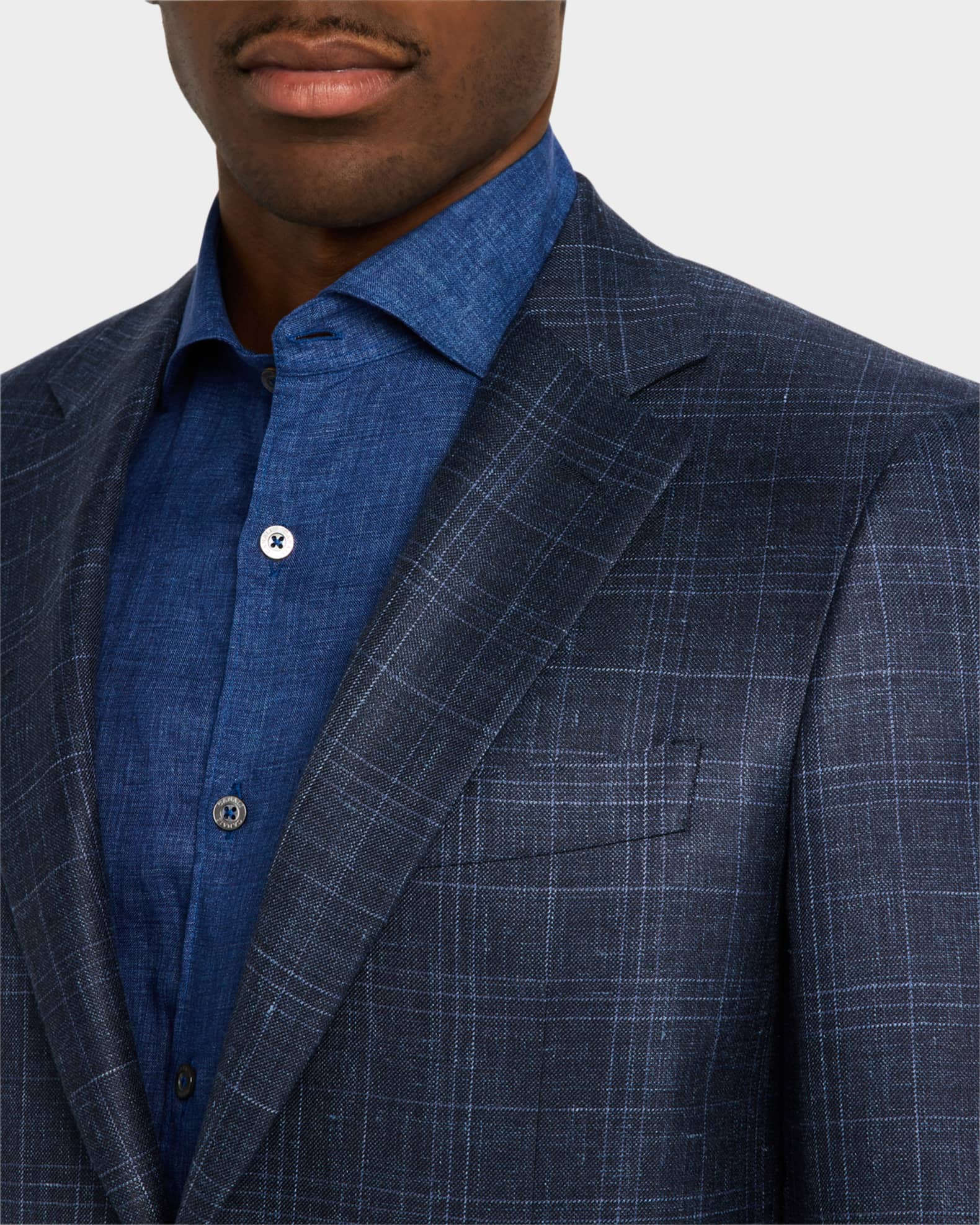 Canali Men's Tonal Plaid Sport Coat | Neiman Marcus