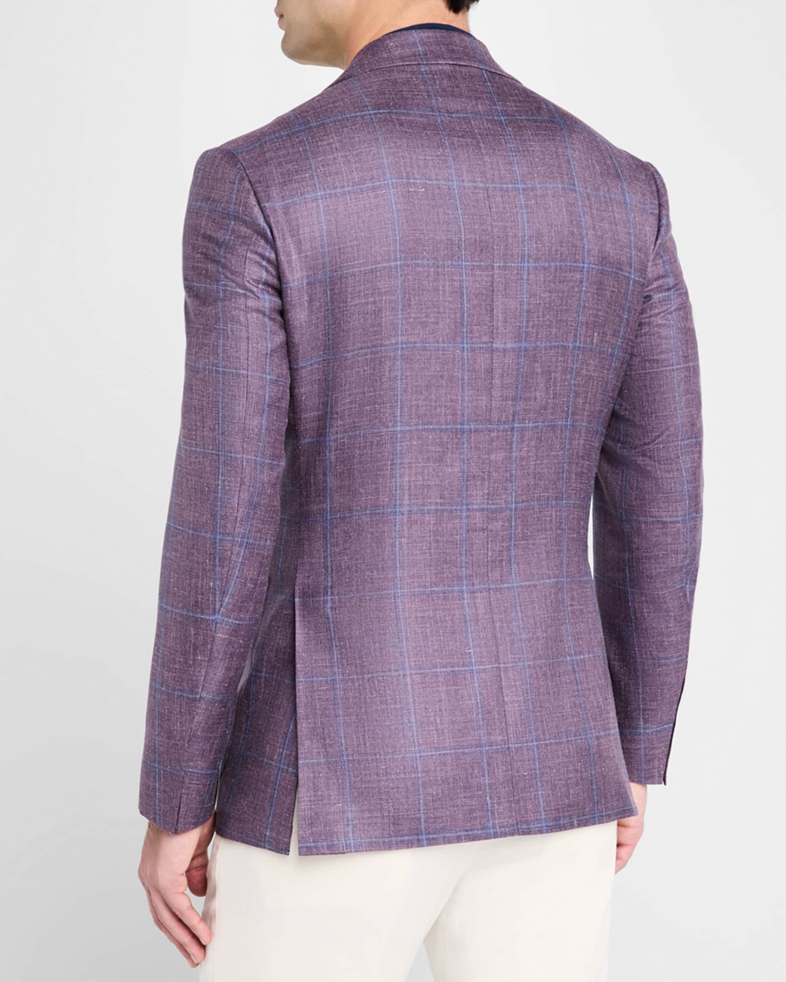 Canali Men's Windowpane Sport Coat | Neiman Marcus