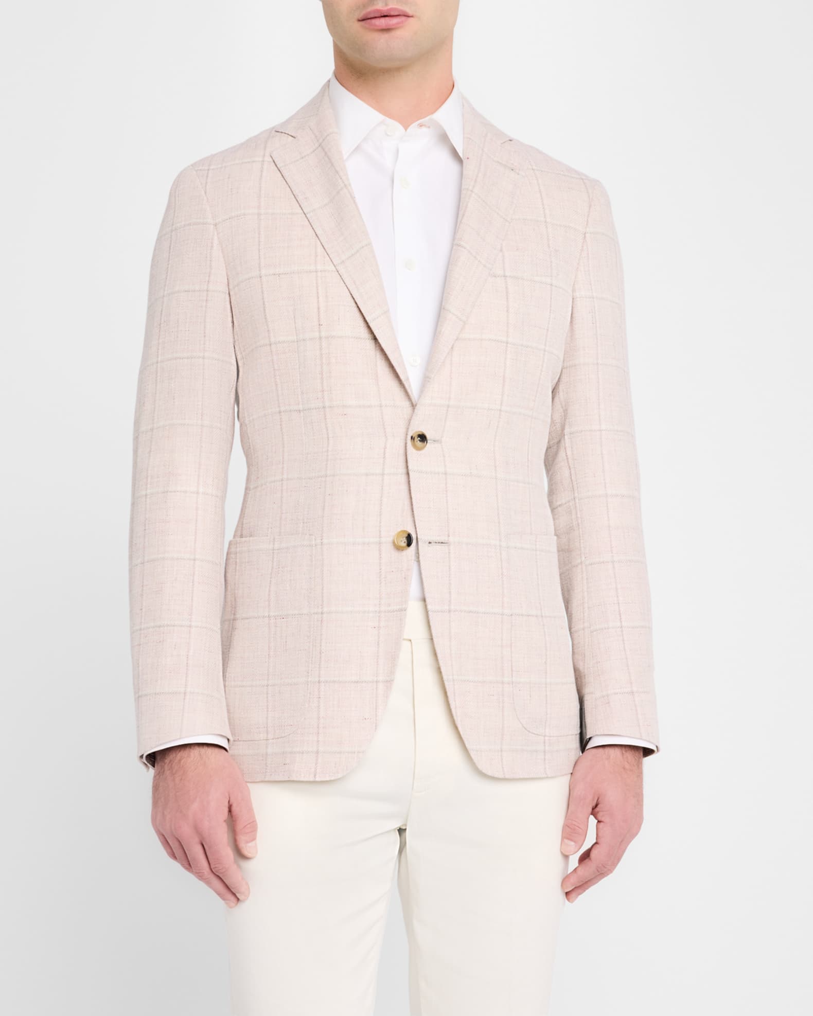 Canali Men's Windowpane Sport Coat | Neiman Marcus