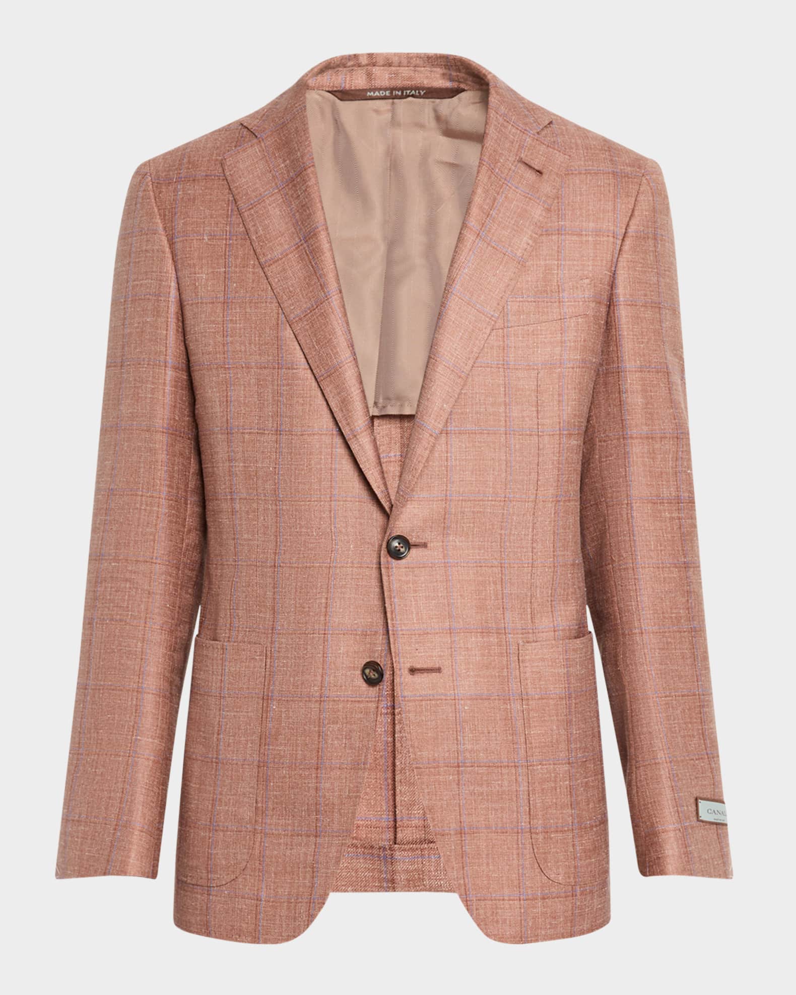 Canali Men's Windowpane Sport Coat | Neiman Marcus