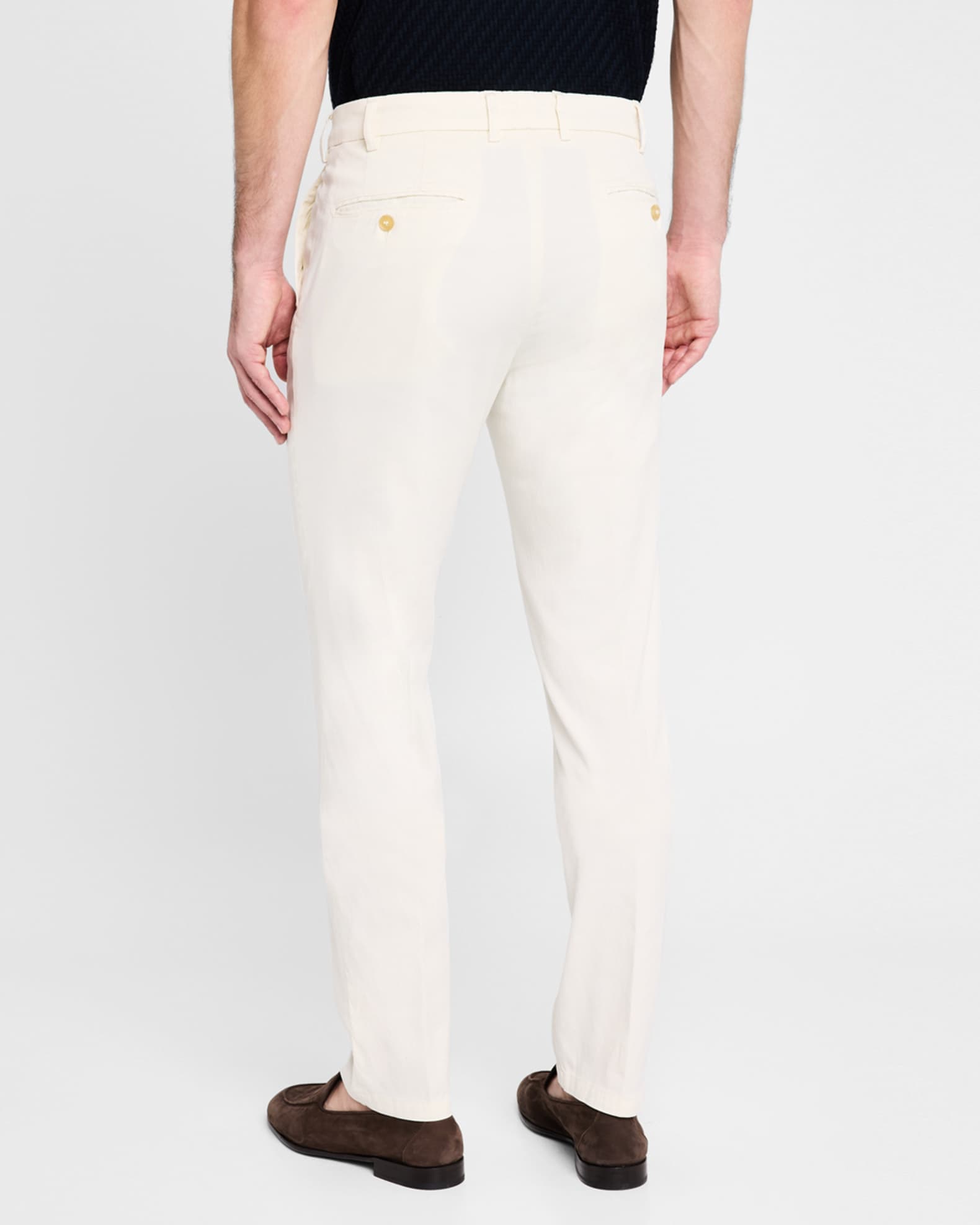 Canali Men's Straight Flat-Front Pants | Neiman Marcus
