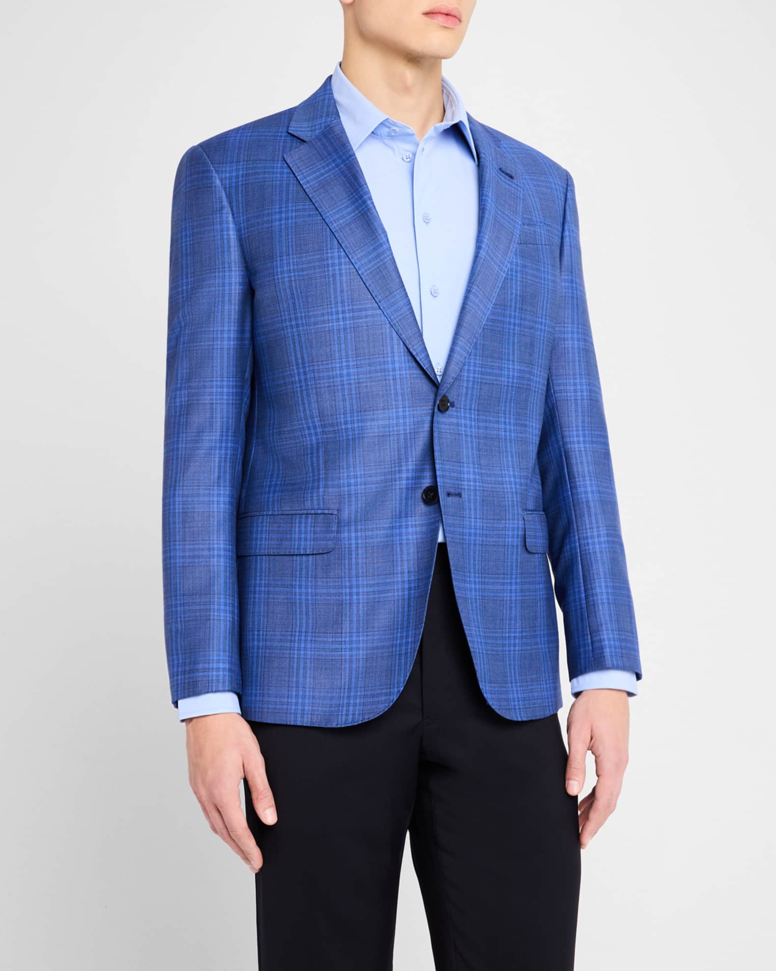 Emporio Armani Men's Oversized Plaid Sport Coat | Neiman Marcus