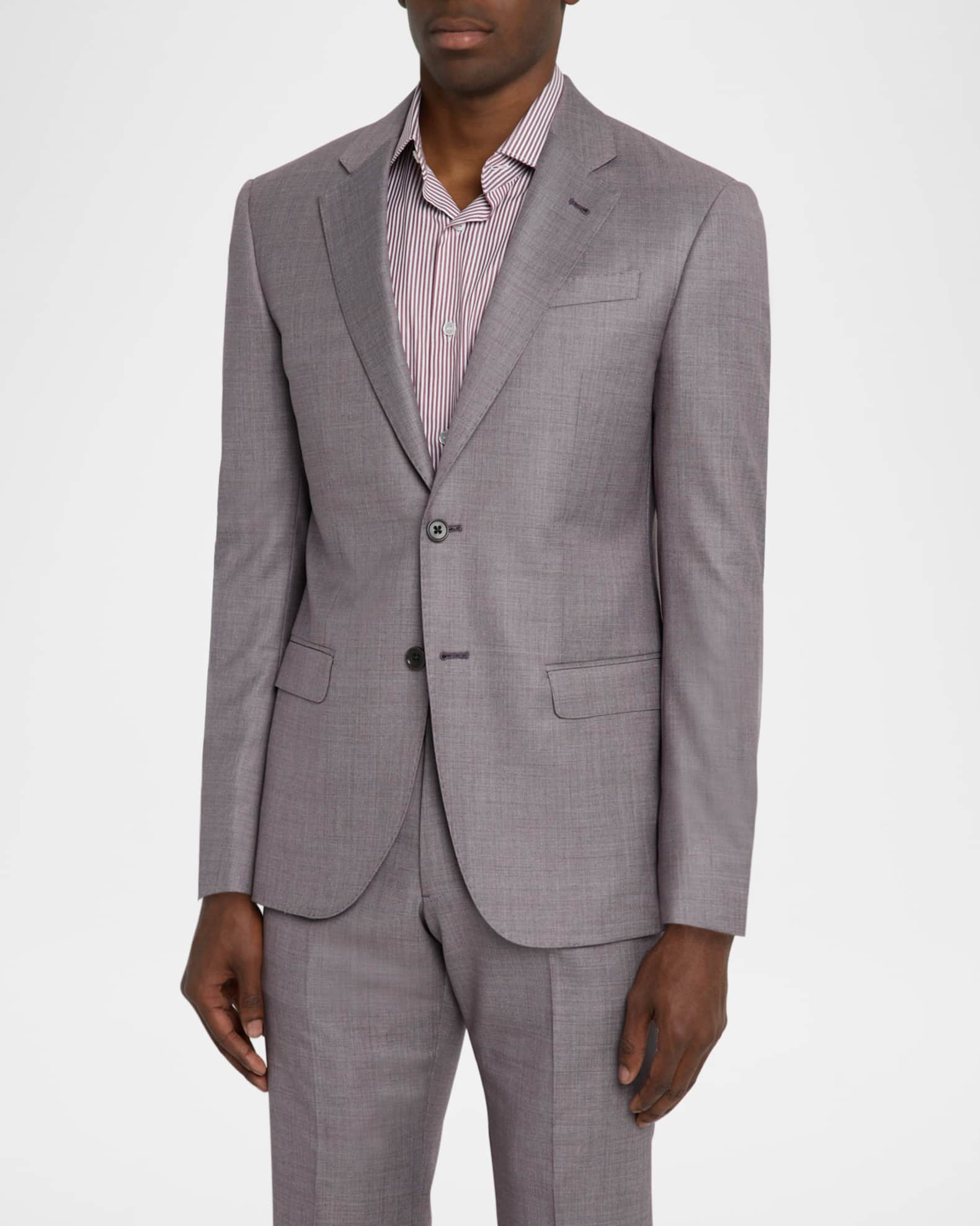 Emporio Armani Men's Silky Wool Sharkskin Suit | Neiman Marcus