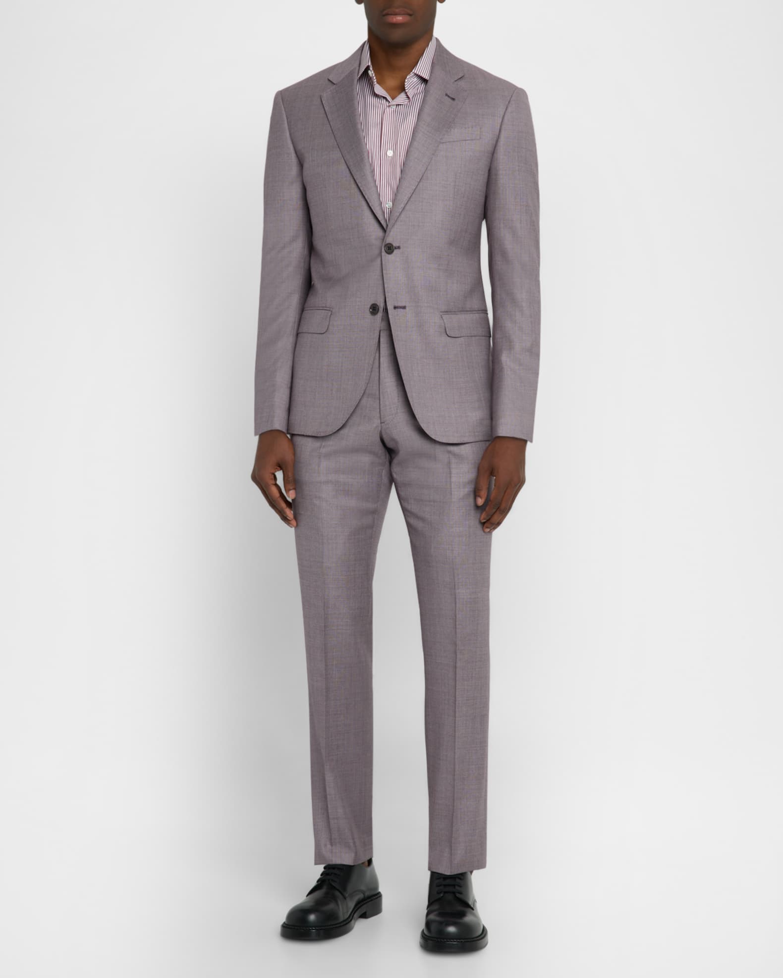 Emporio Armani Men's Silky Wool Sharkskin Suit | Neiman Marcus
