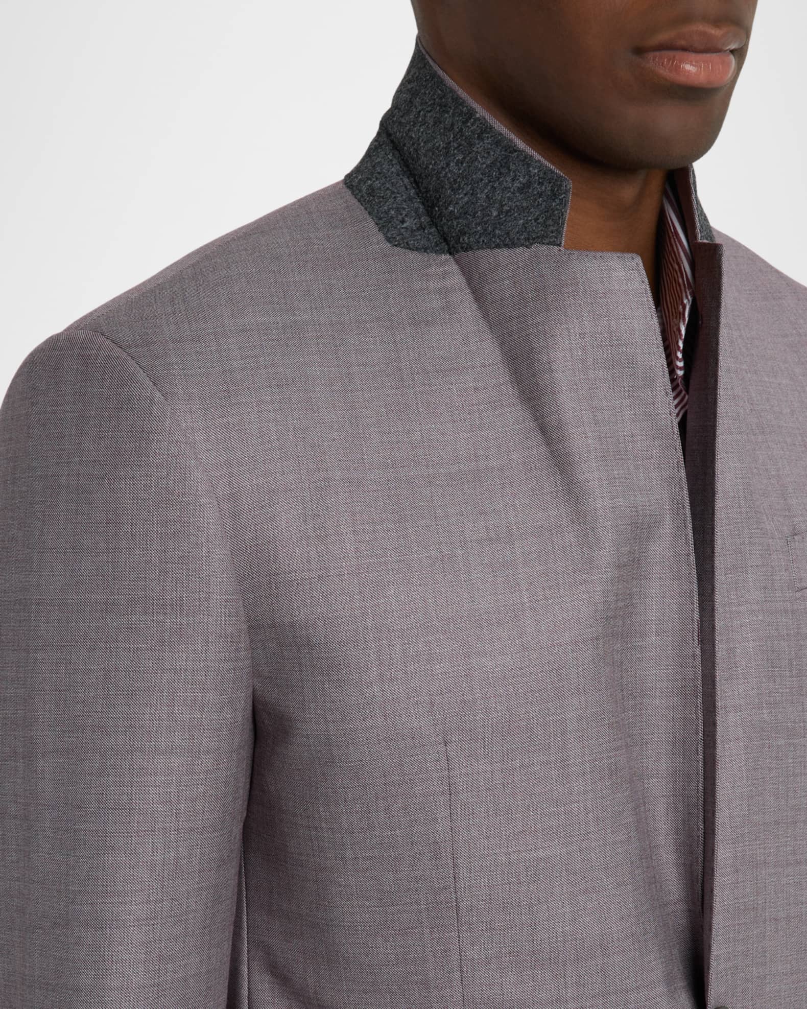 Emporio Armani Men's Silky Wool Sharkskin Suit | Neiman Marcus