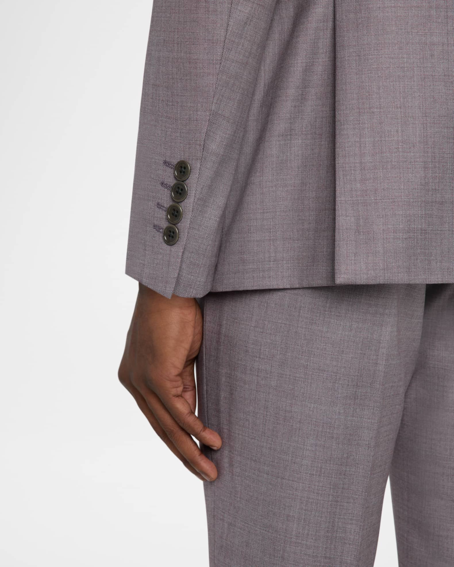 Emporio Armani Men's Silky Wool Sharkskin Suit | Neiman Marcus