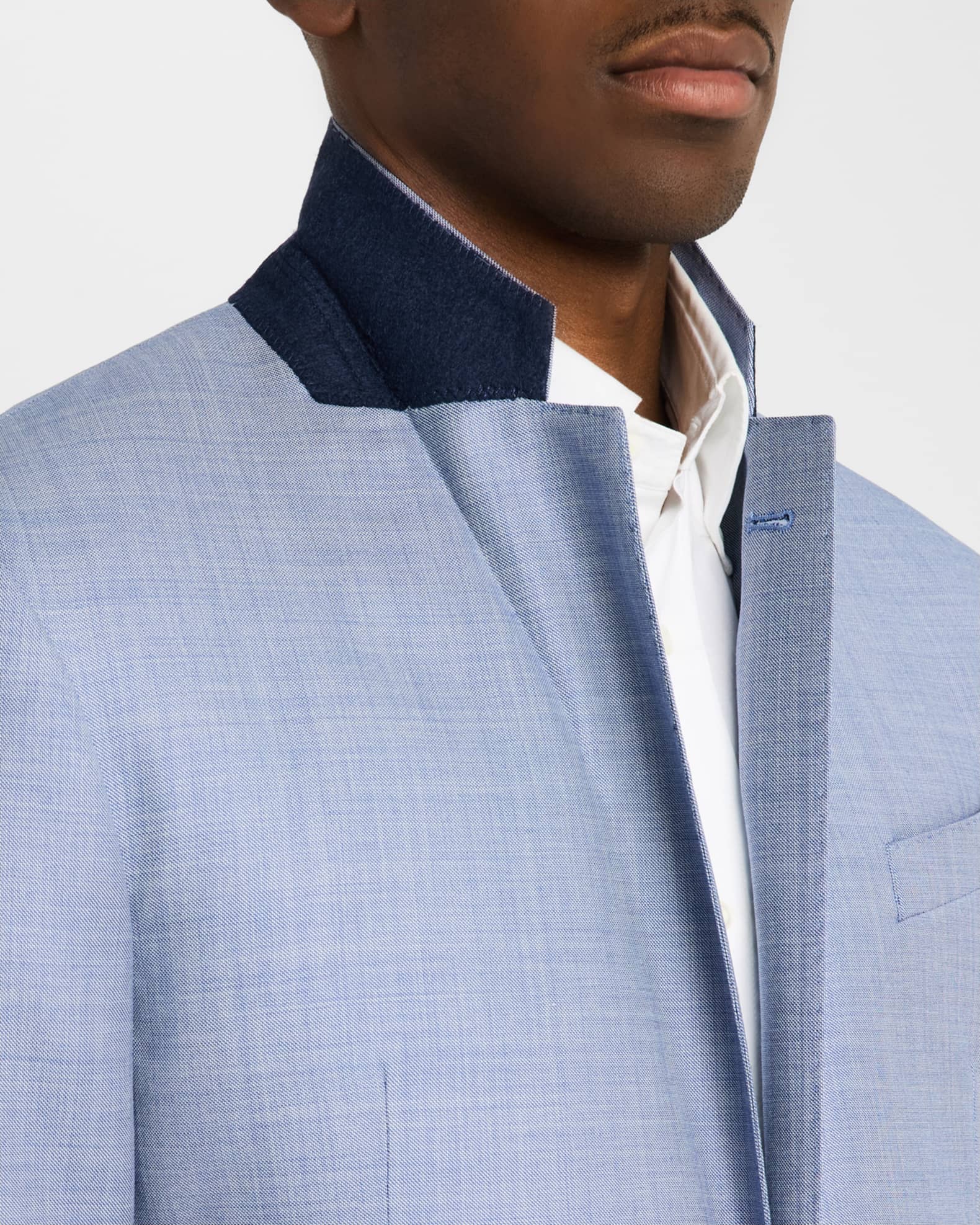 Emporio Armani Men's Wool Sharkskin Suit | Neiman Marcus