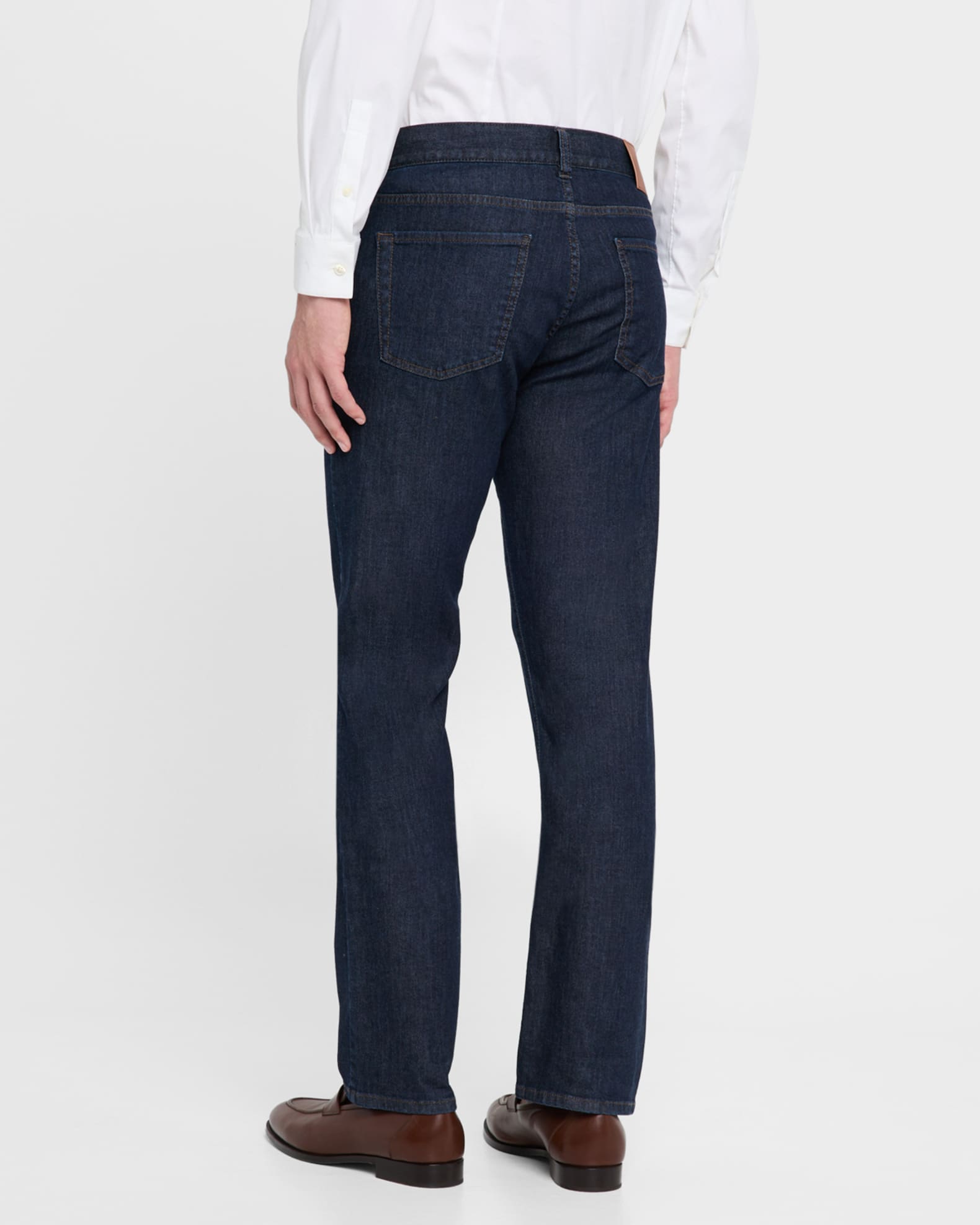 Canali Men's Dark-Wash Soft Touch Denim Jeans | Neiman Marcus
