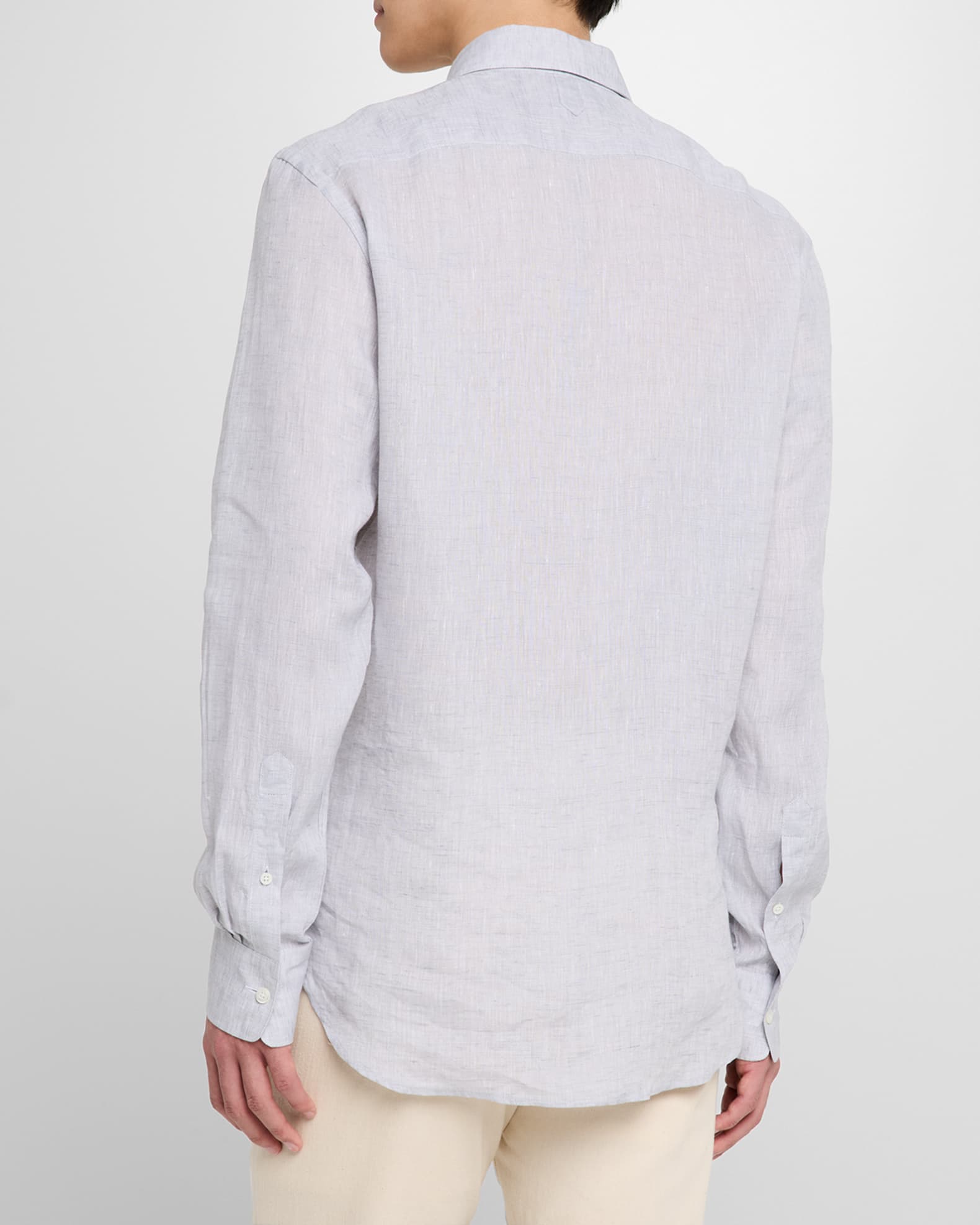 Canali Men's Linen Sport Shirt | Neiman Marcus