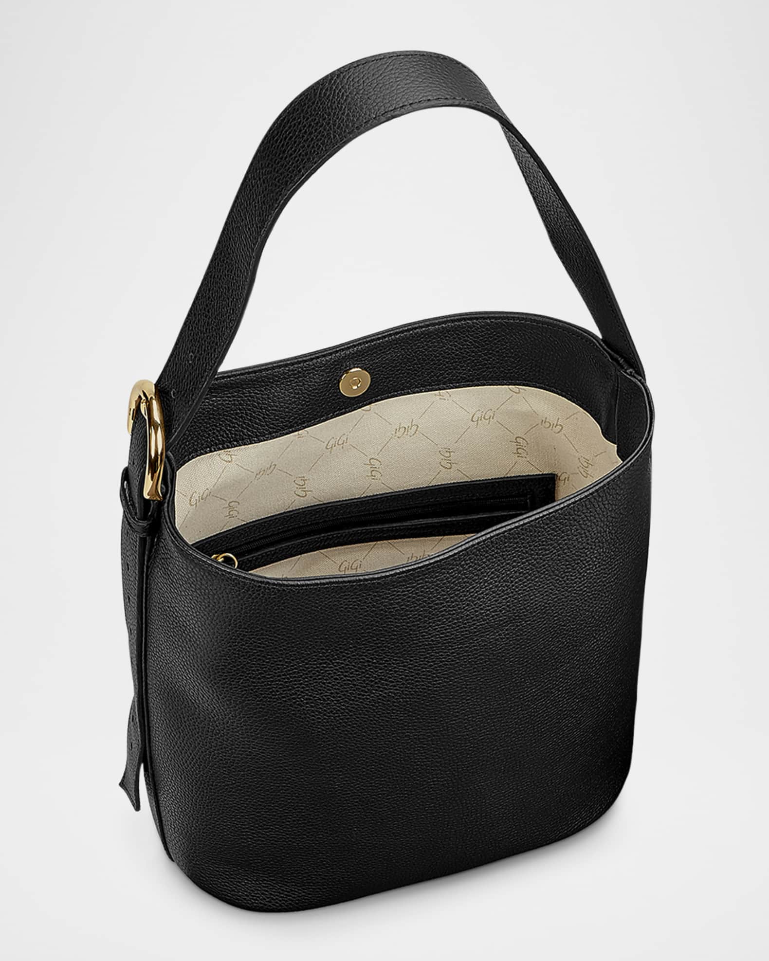 Gigi New York Avery Leather Bucket Bag | Neiman Marcus