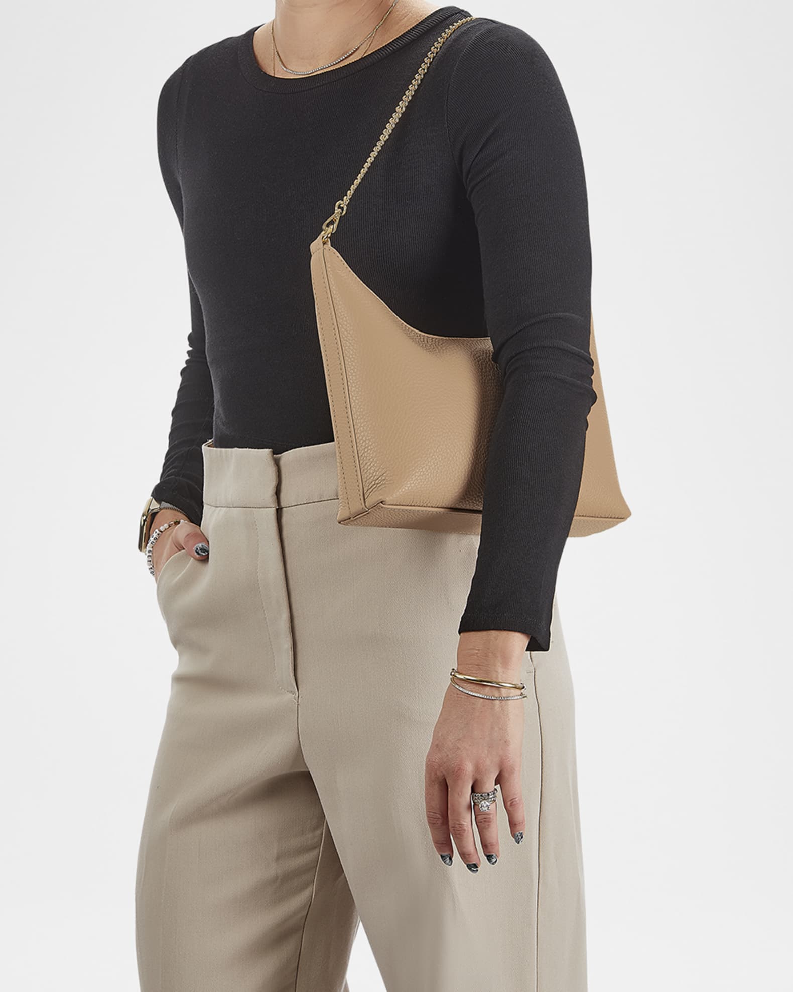 Gigi New York Jules Zip Leather Crossbody Bag | Neiman Marcus