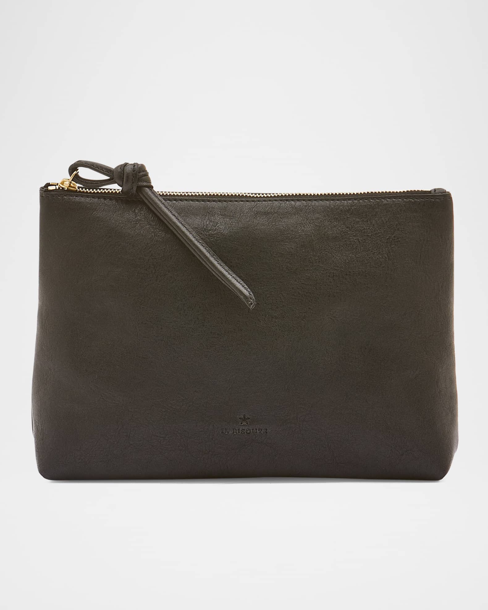 Il Bisonte Snodo Zip Leather Clutch Bag | Neiman Marcus