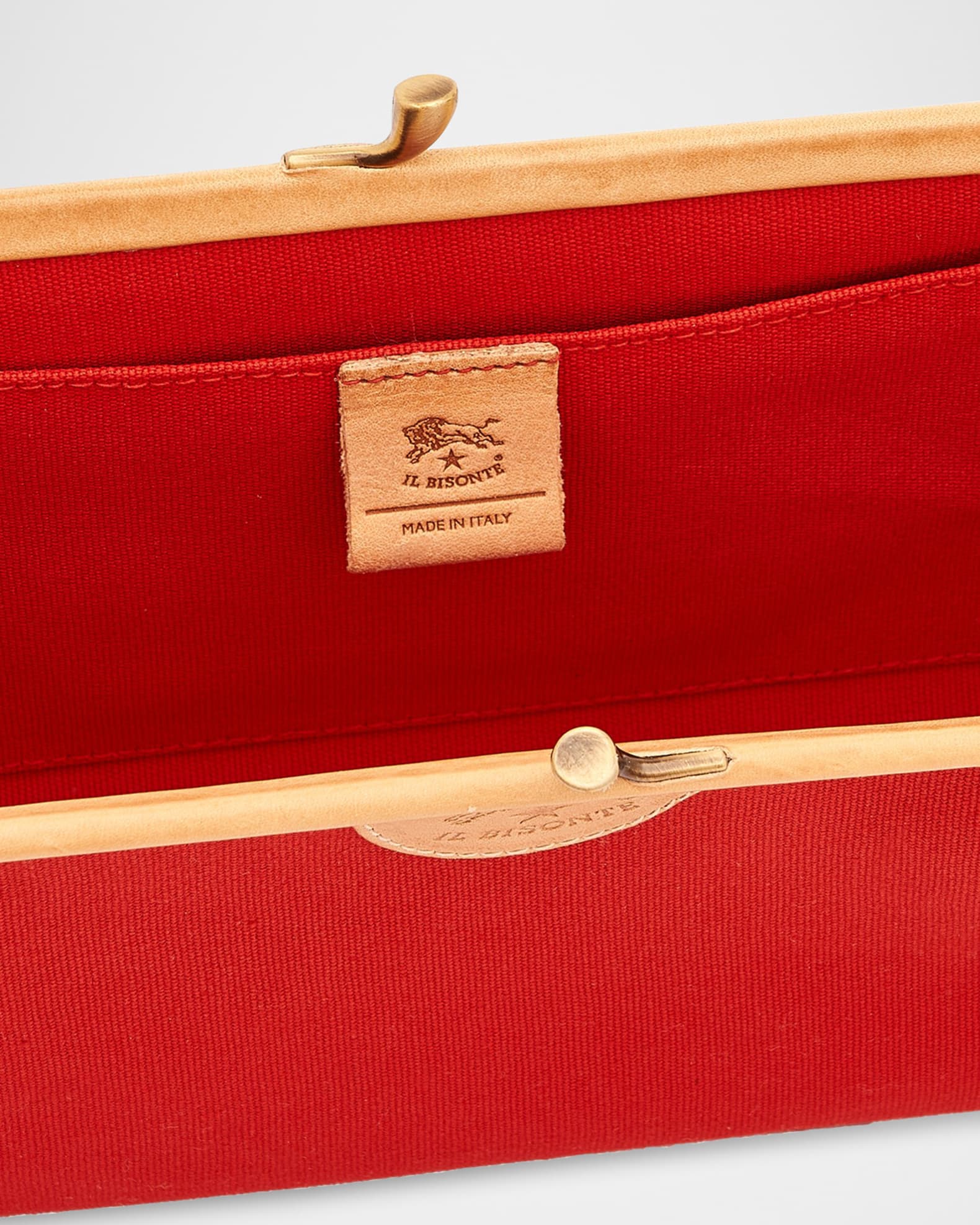 Il Bisonte Manuela Frame Canvas Clutch Bag | Neiman Marcus