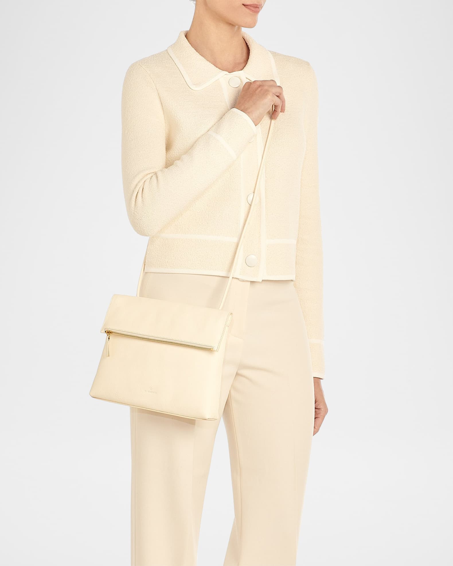 Il Bisonte Anna Fold-Over Flap Leather Crossbody Bag | Neiman Marcus