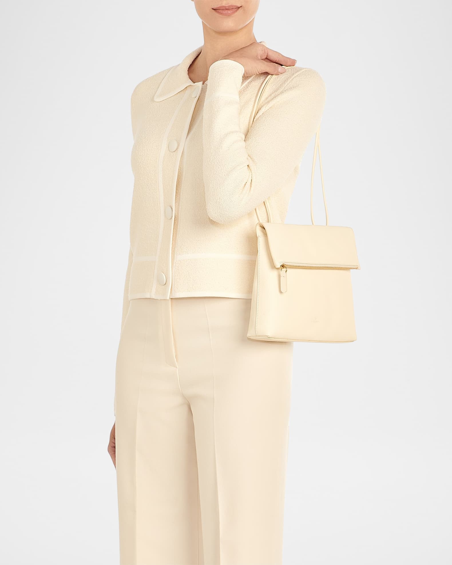 Il Bisonte Anna Fold-Over Flap Leather Crossbody Bag | Neiman Marcus