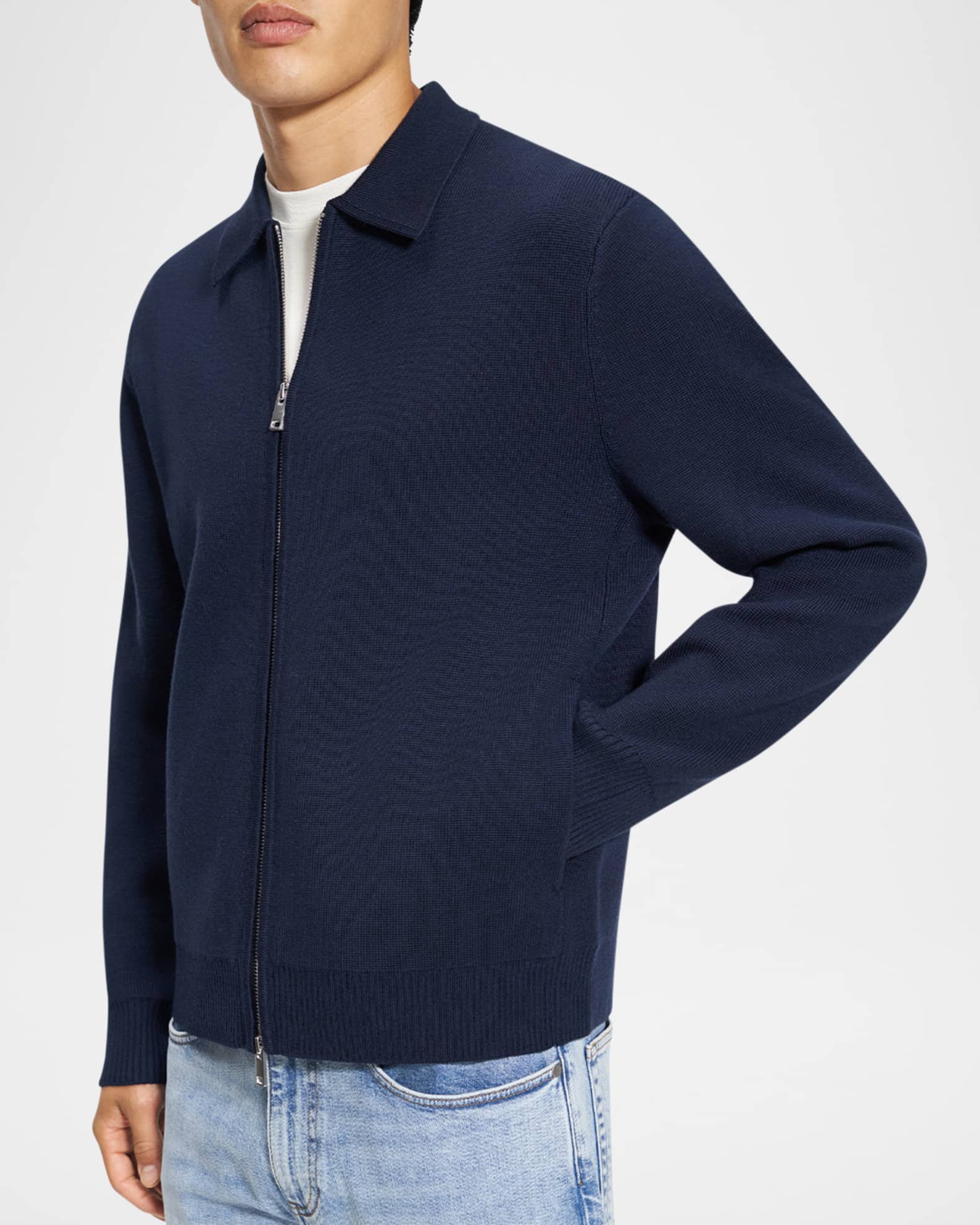 Theory Men's Cameron Full-Zip Sweater | Neiman Marcus