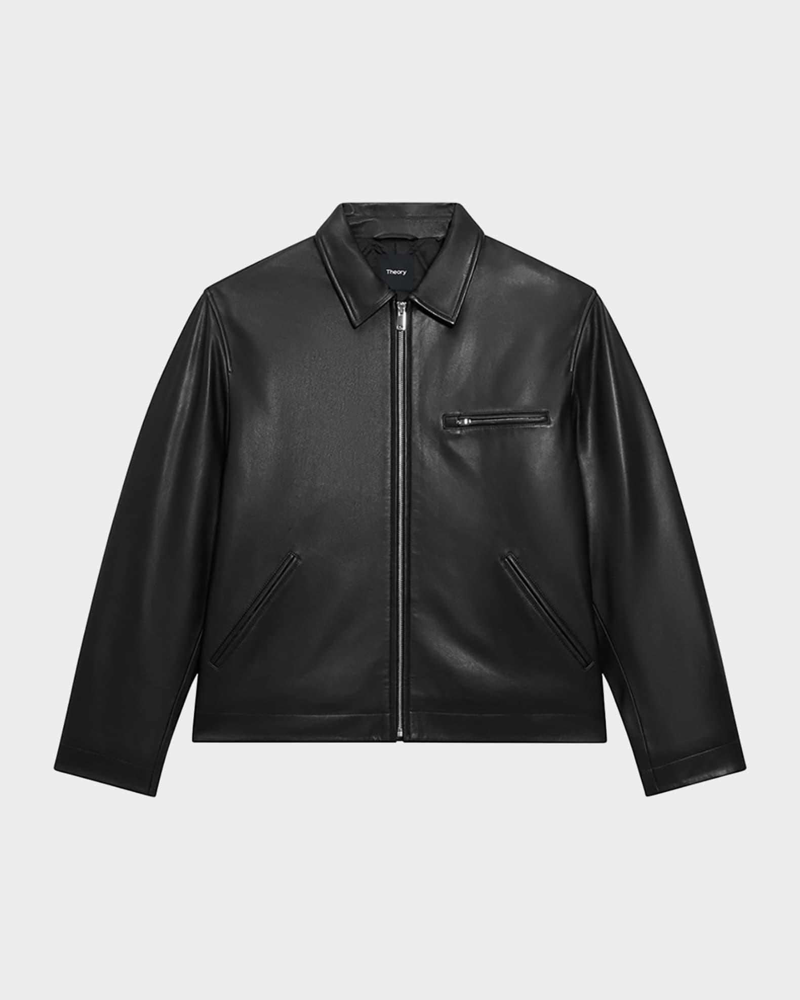 Theory Men's Leather Workwear Jacket | Neiman Marcus