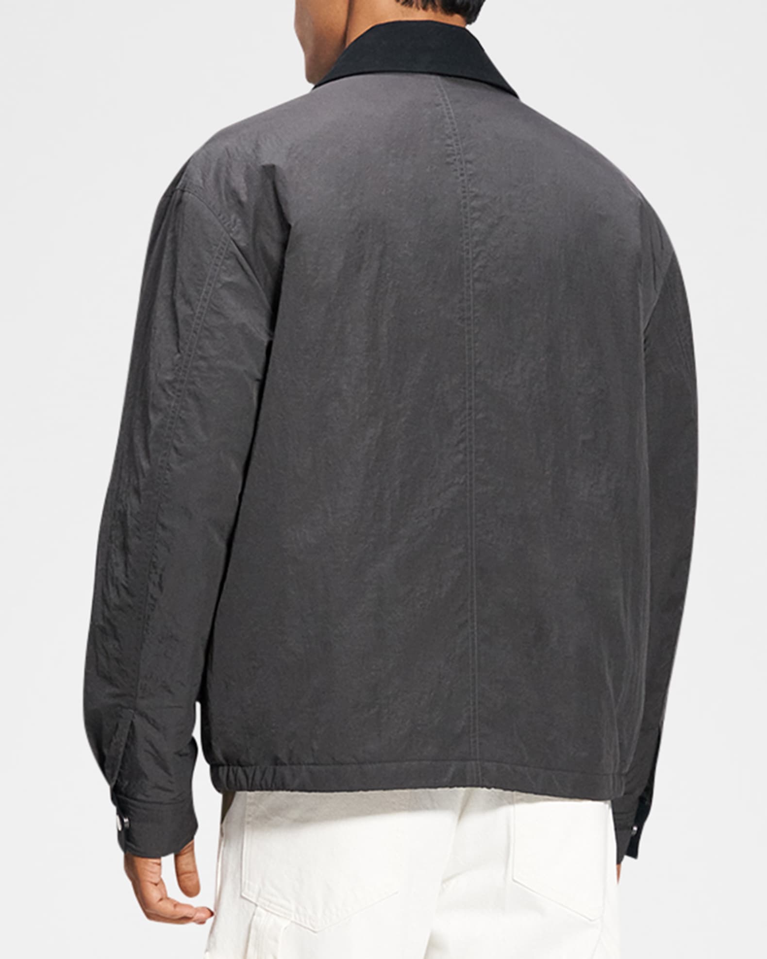 Theory Men's Tumbled Nylon Utility Blouson Jacket | Neiman Marcus