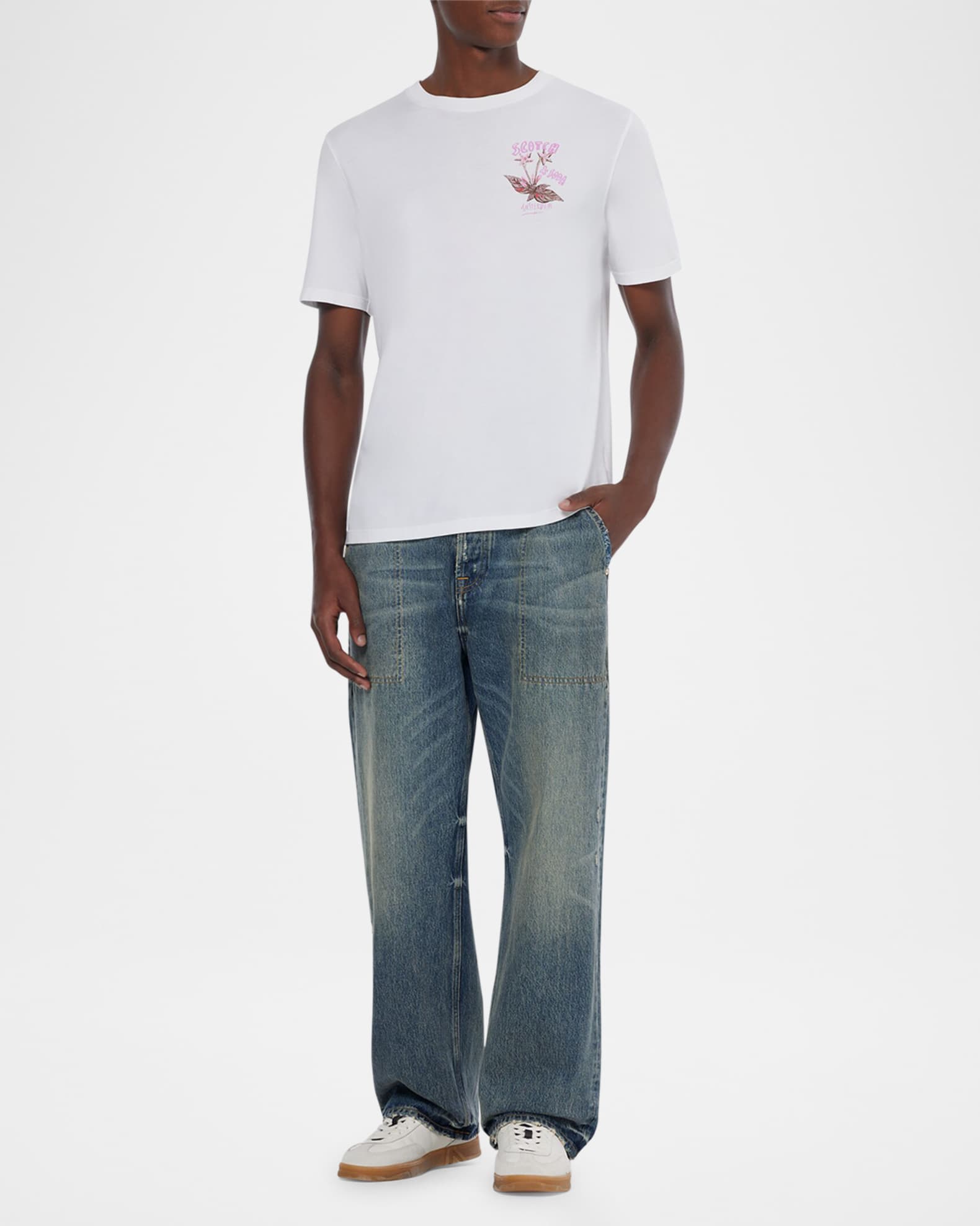 Scotch & Soda Men's Logo Graphic Crewneck T-Shirt | Neiman Marcus