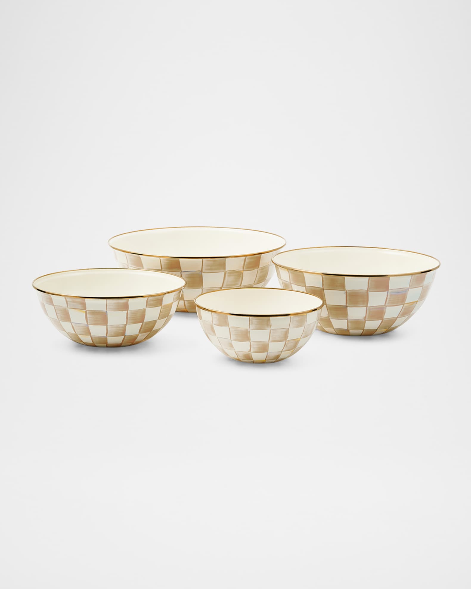 Mocha Check Everyday Bowl Collection | Neiman Marcus