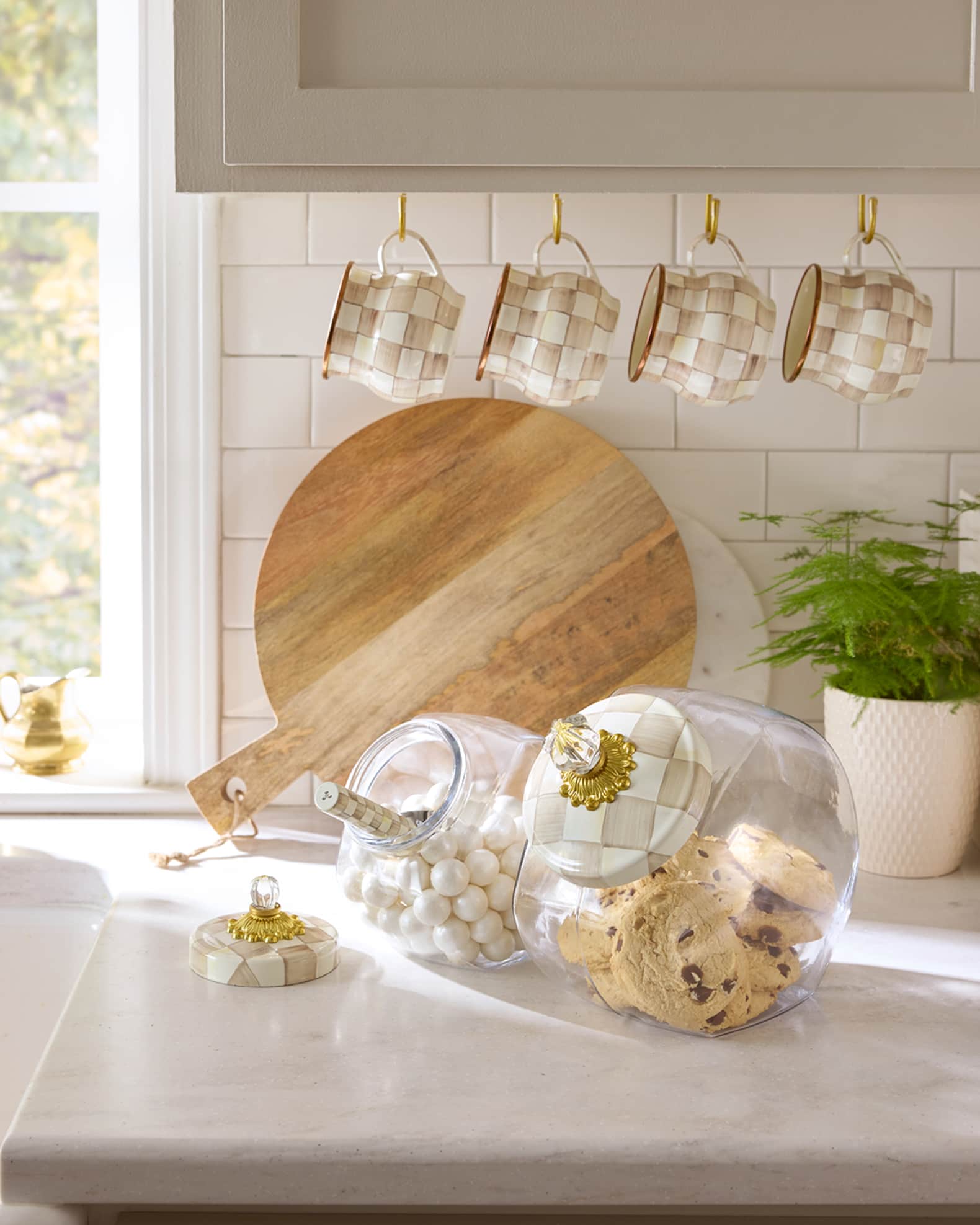 Mocha Check Sweets Jar Collection | Neiman Marcus