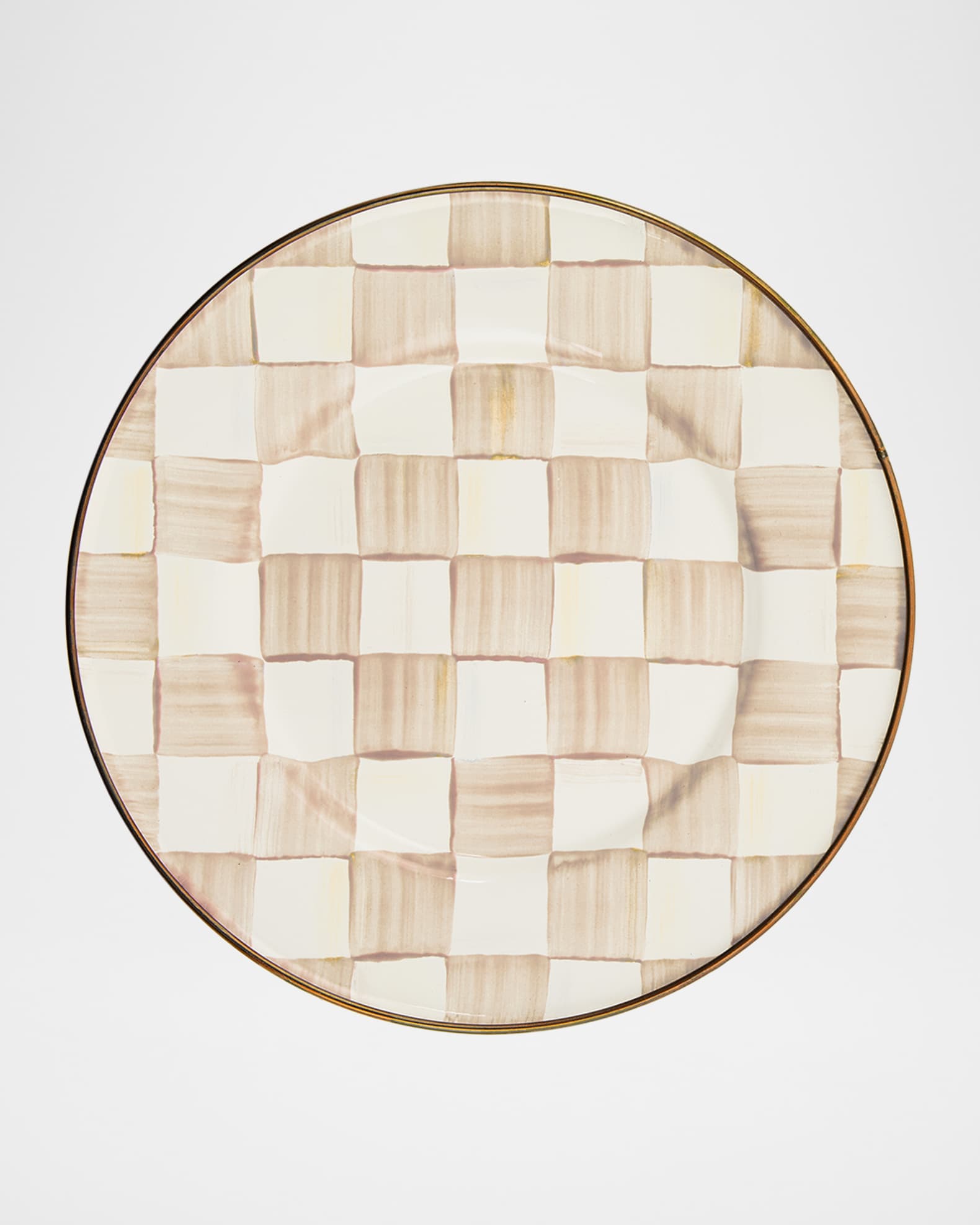 MacKenzie-Childs Mocha Check Salad Plate | Neiman Marcus
