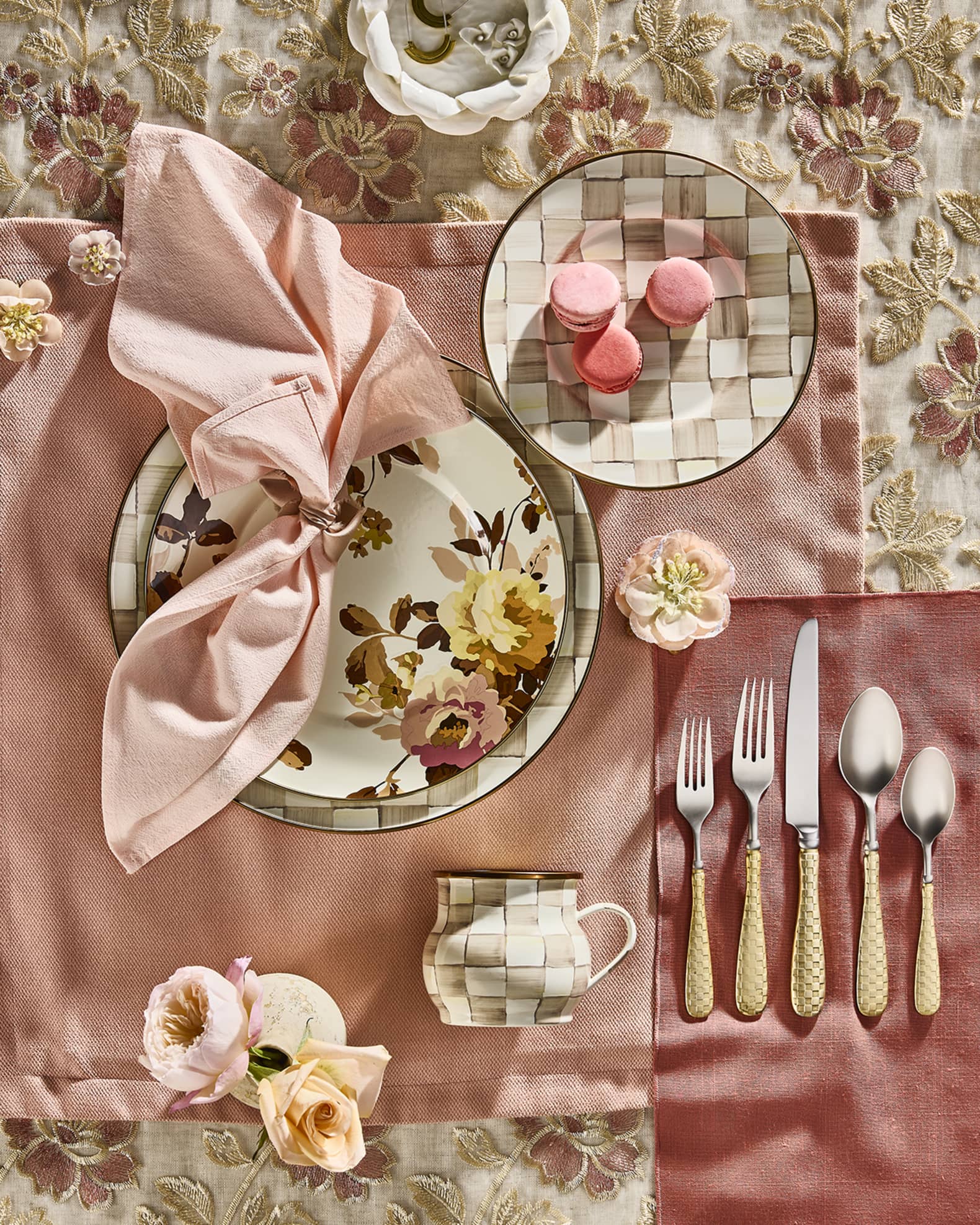 Mocha Check Dinnerware Collection | Neiman Marcus