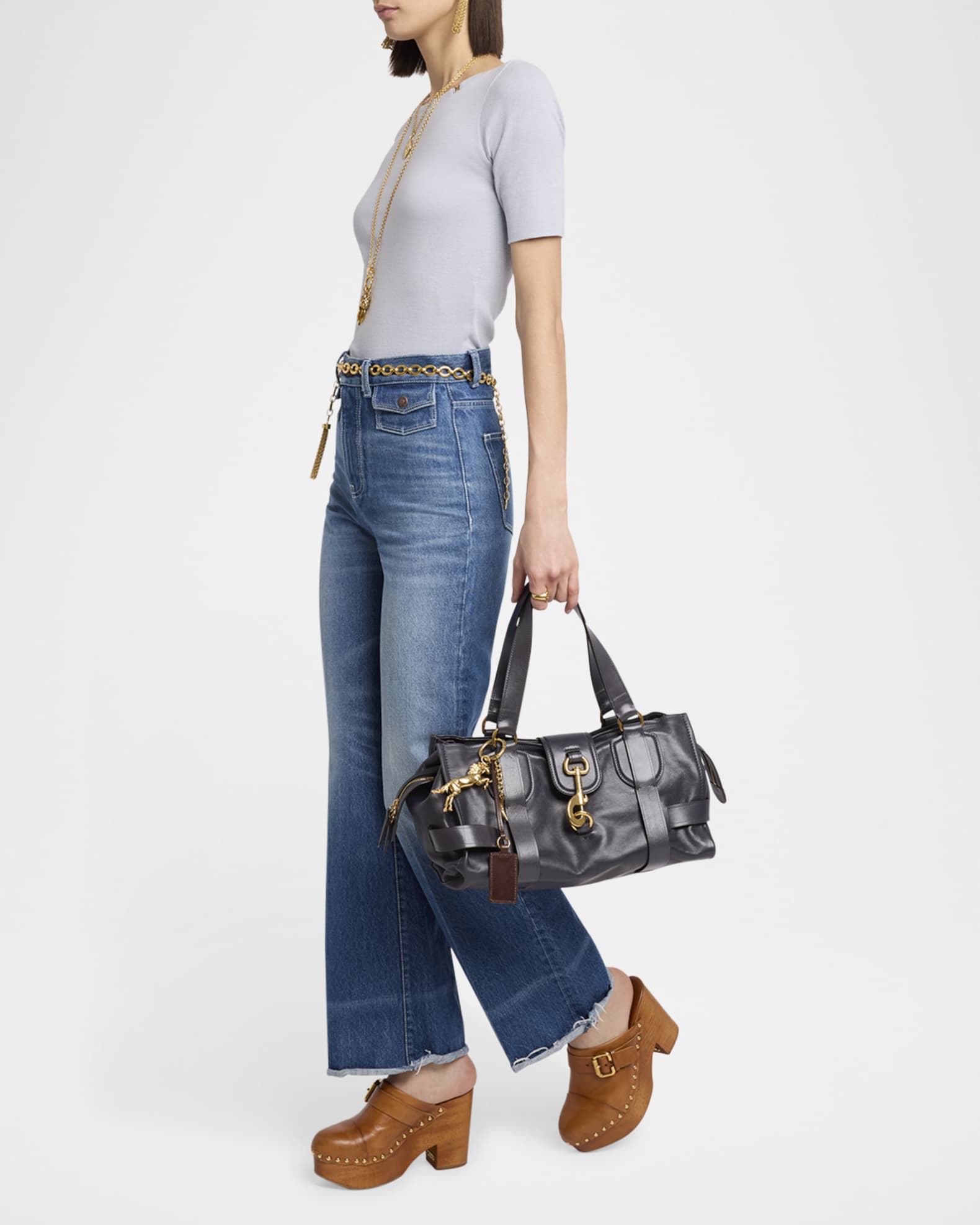 Chloe Kerala 25 Small Shoulder Bag in Vegetable Tanned Leather | Neiman ...