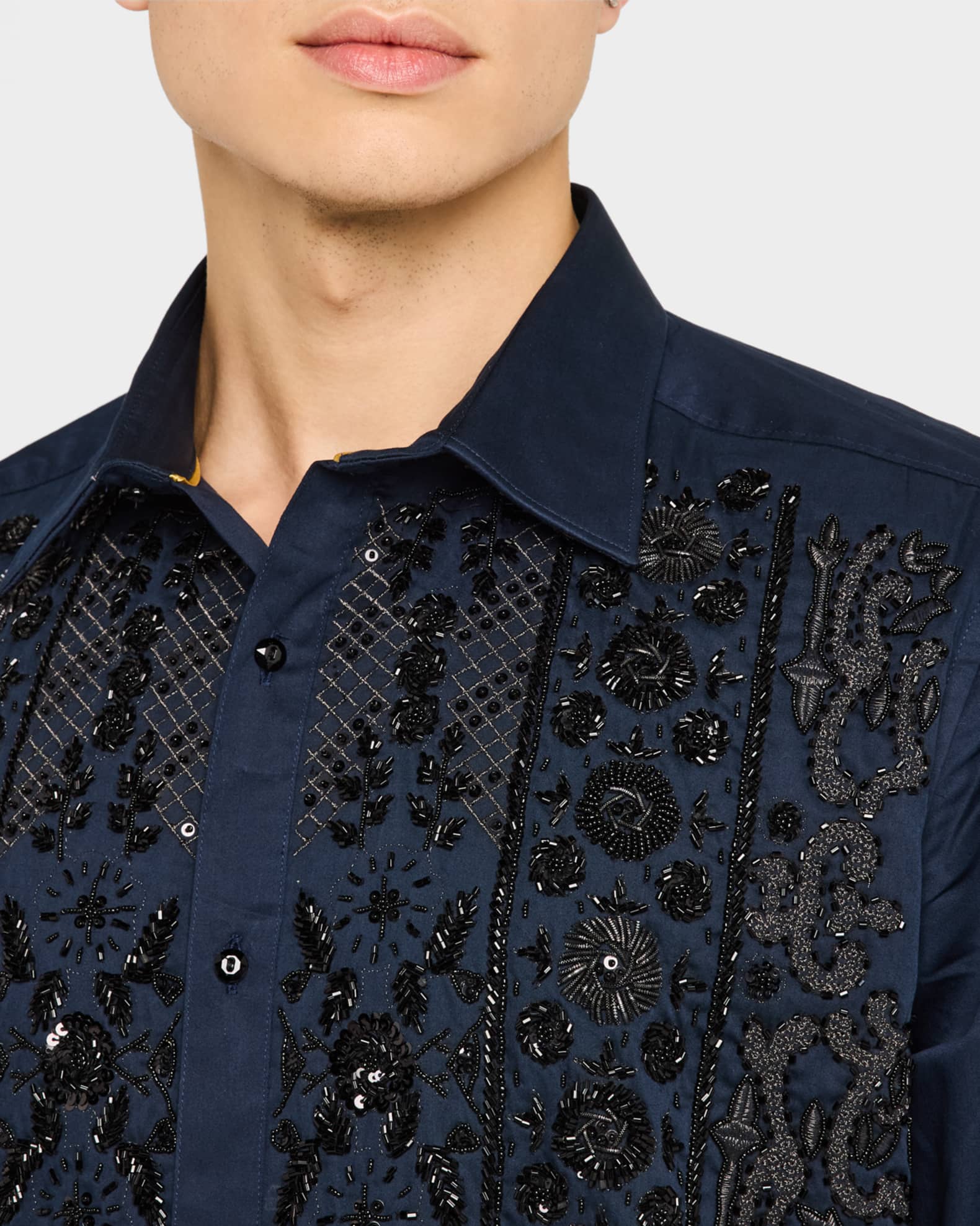 Robert Graham Men's Limited Edition Embroidered Cotton Sport Shirt ...