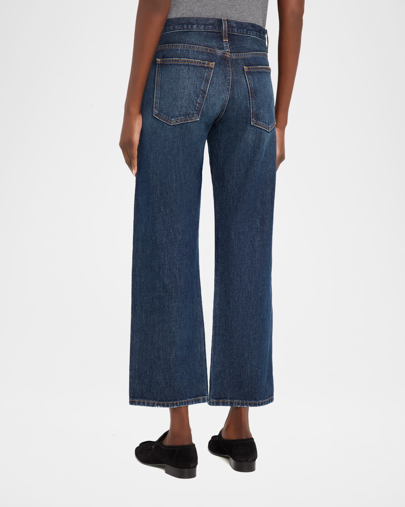 Khaite Kerrie Crop Wide Leg Jeans | Neiman Marcus