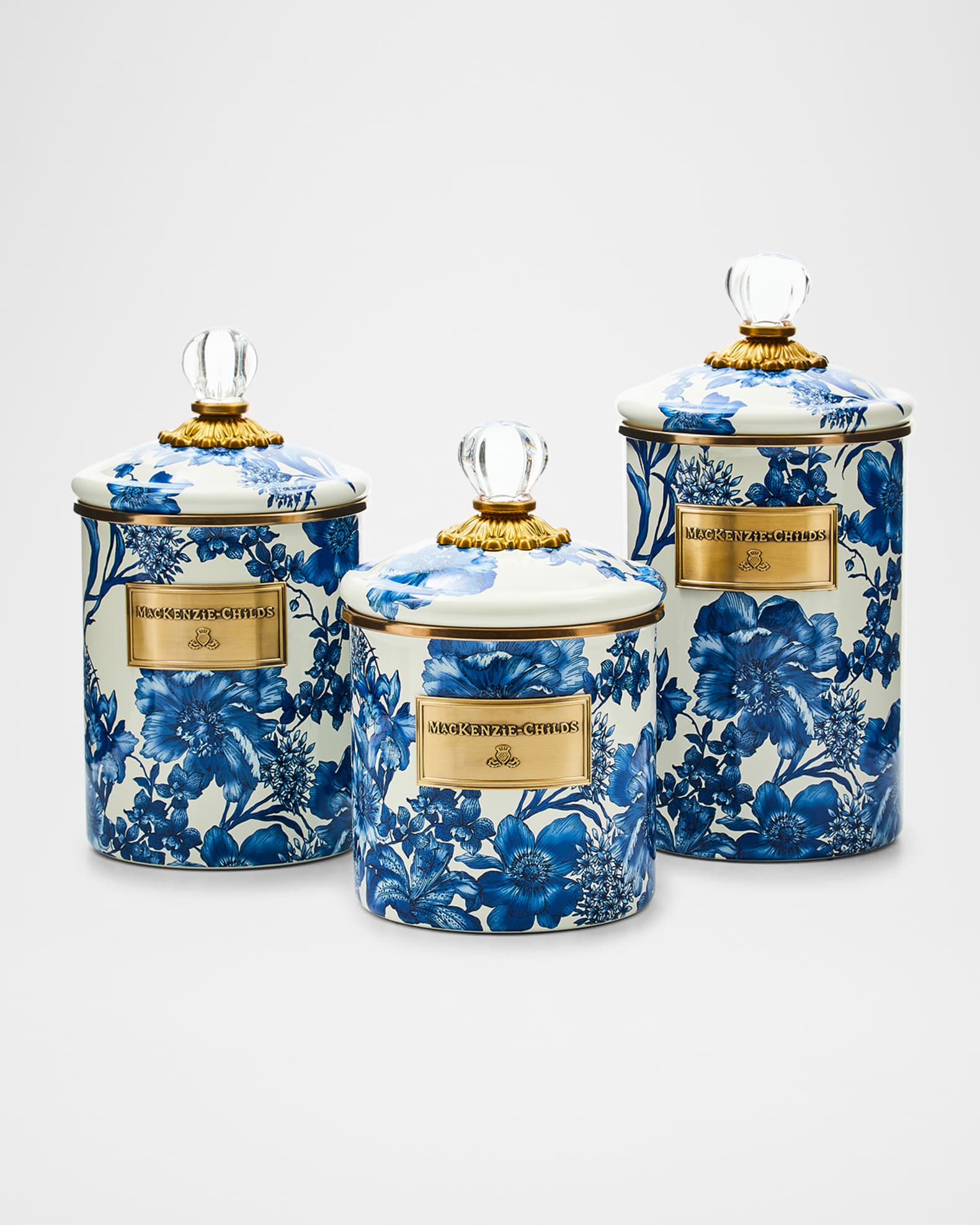 MacKenzie-Childs Royal English Garden Small Canister | Neiman Marcus