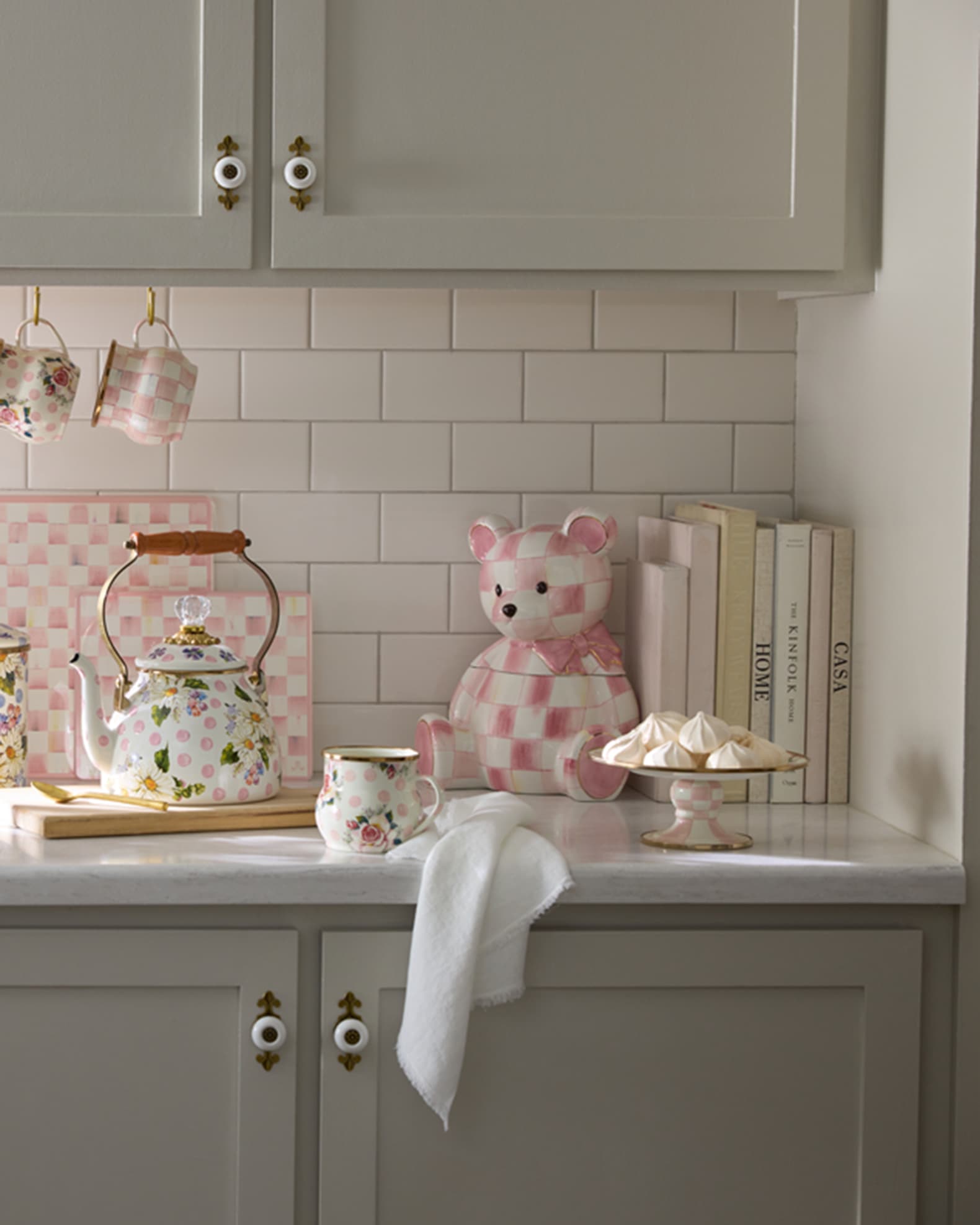 MacKenzie-Childs Rosy Bear Cookie Jar | Neiman Marcus