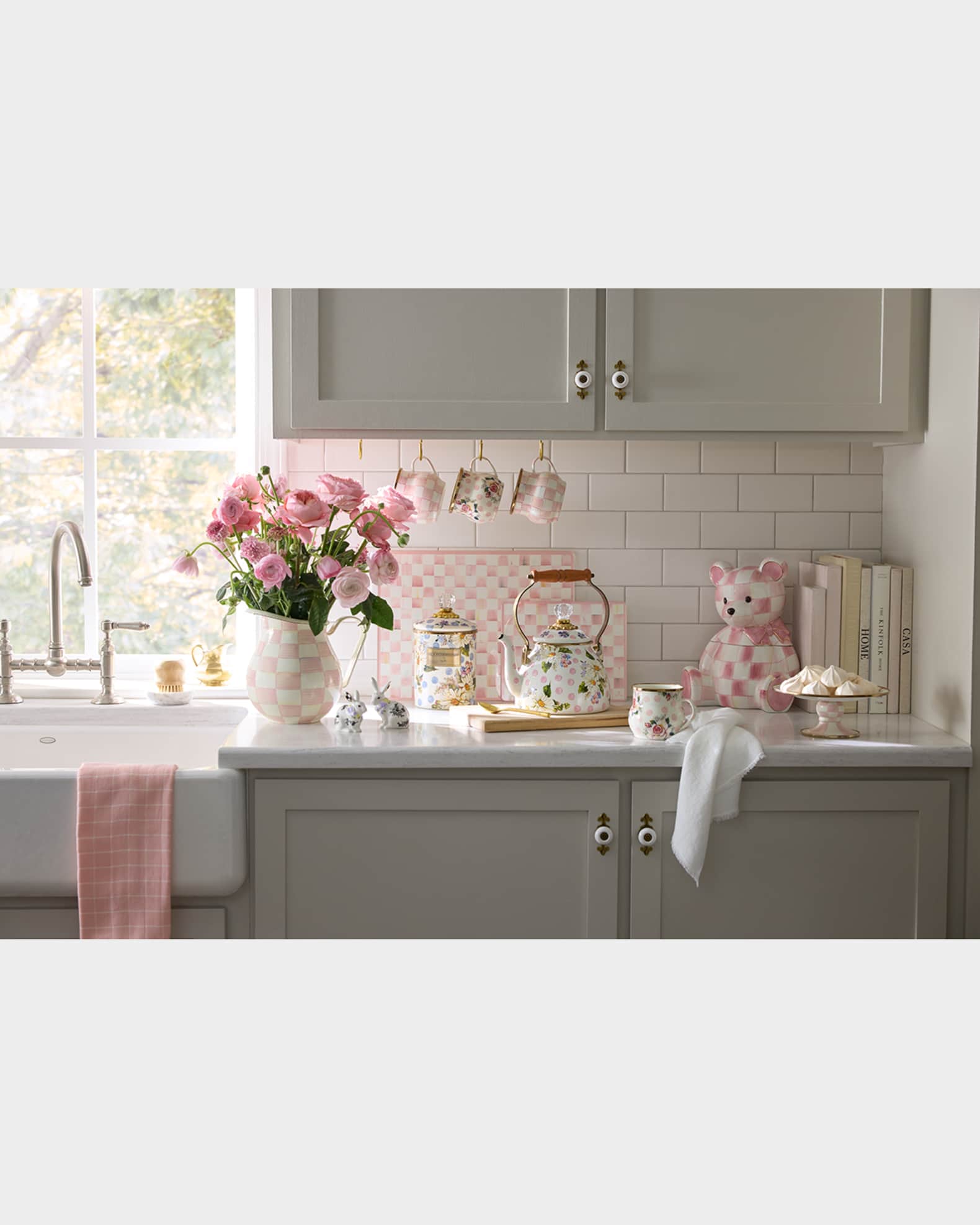 MacKenzie-Childs Rosy Bear Cookie Jar | Neiman Marcus