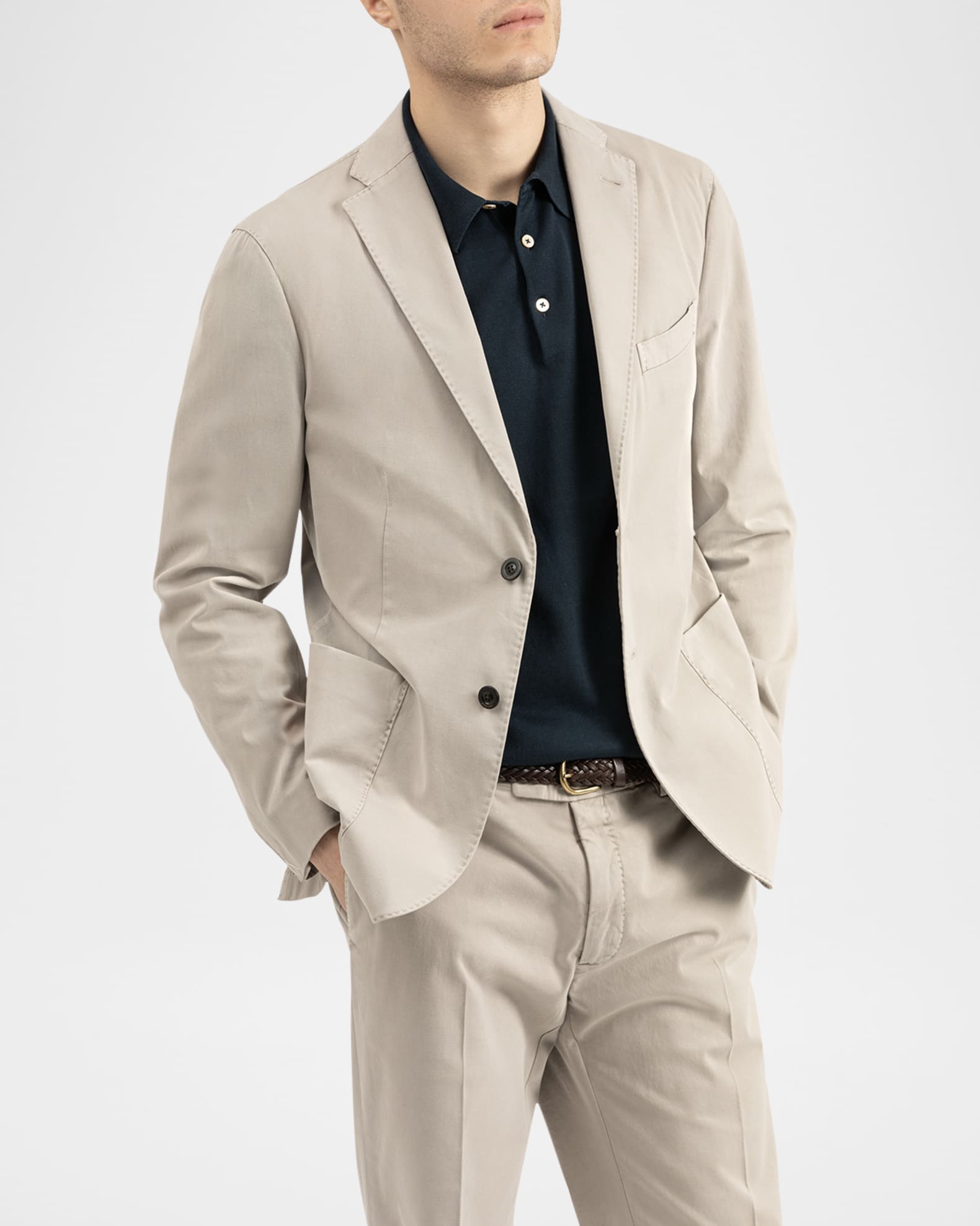 Boglioli Men's Garment-Dyed Solid Suit | Neiman Marcus