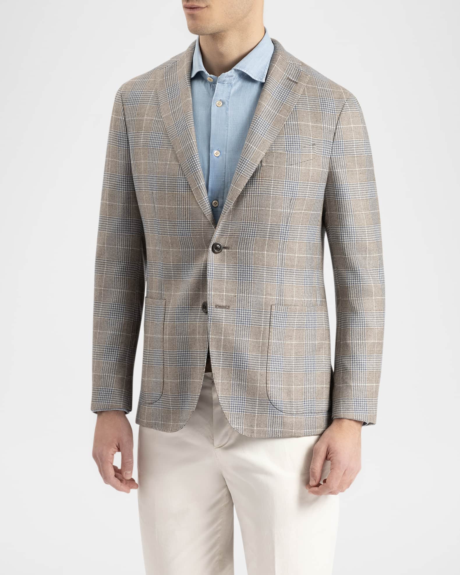 Boglioli Men's Prince of Wales Window Pane Jacket | Neiman Marcus
