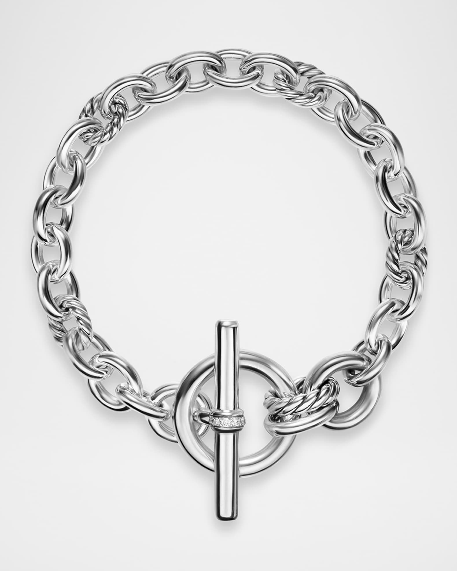 David Yurman DY Mercer Single Row Toggle Bracelet with Diamonds in ...