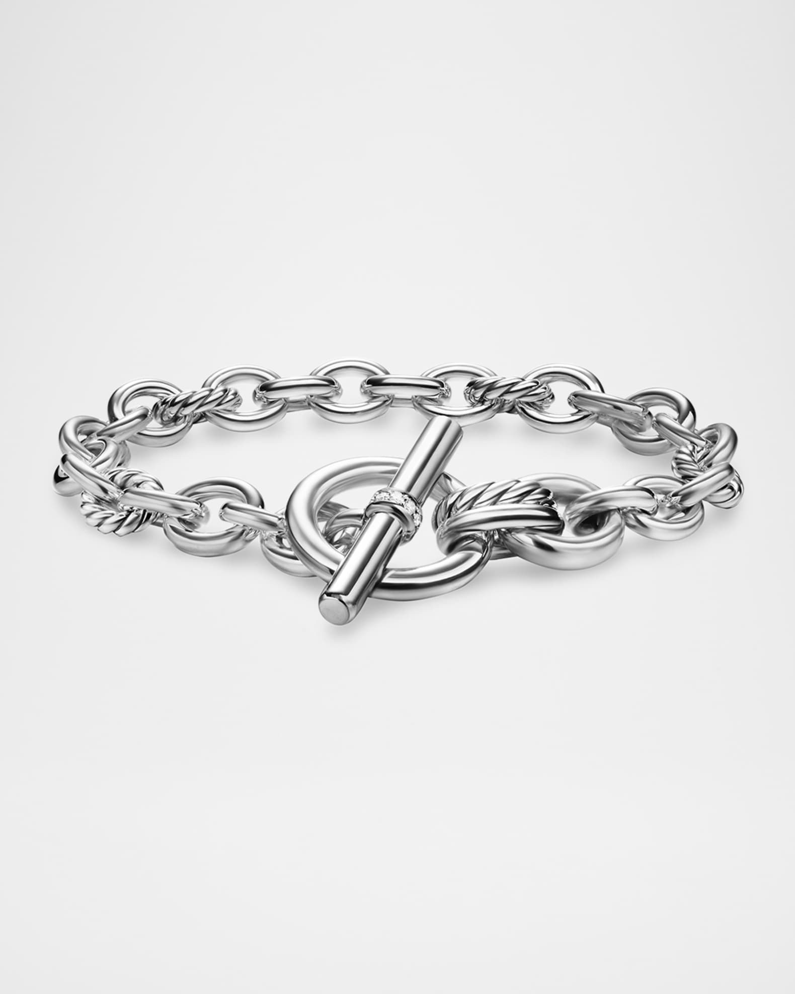 David Yurman DY Mercer Single Row Toggle Bracelet with Diamonds in ...