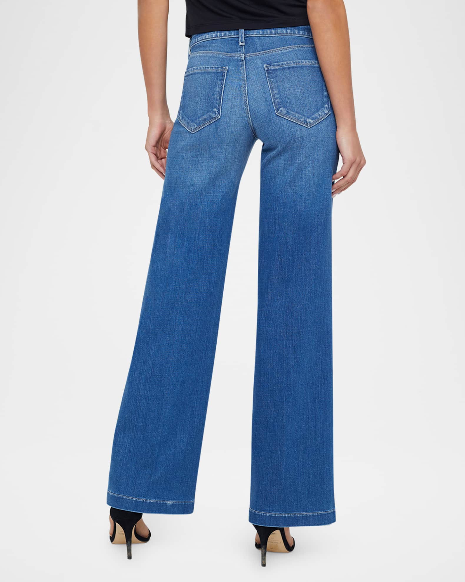 L'Agence Joanne Low-Rise Wide-Leg Jeans | Neiman Marcus