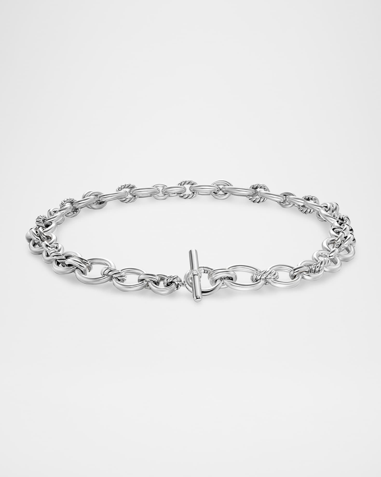 David Yurman DY Mercer Chain Necklace with Diamonds in Silver, 20mm ...